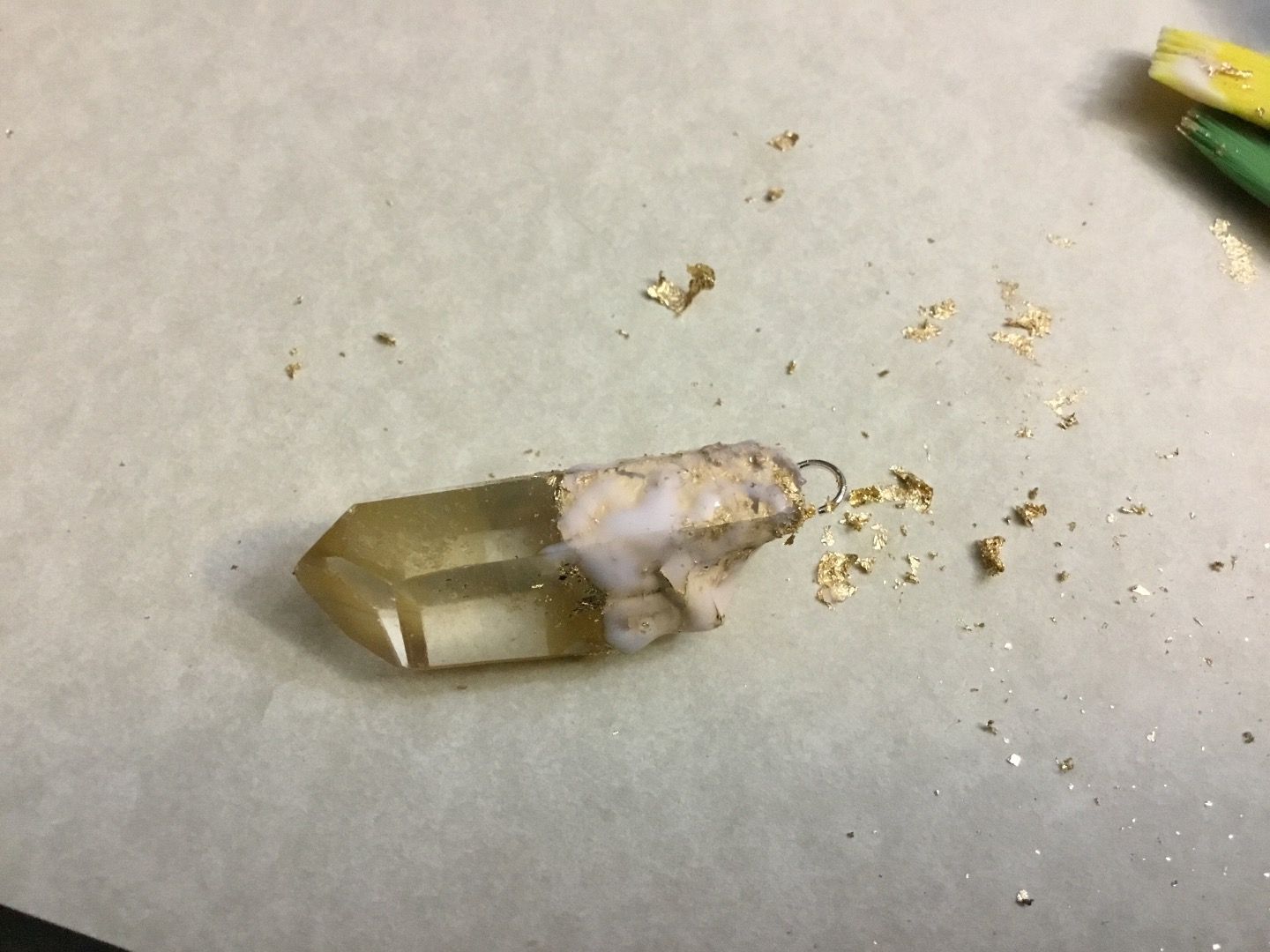 DIY Faux "Gold- Dipped" Crystal and Druzy Charms for Jewelry : 8 Steps ...