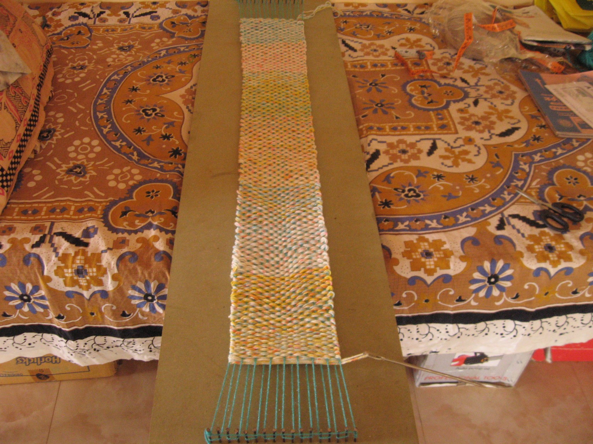 How to Make a Long Loom Board for Weaving Scarf : 4 Steps (with ...