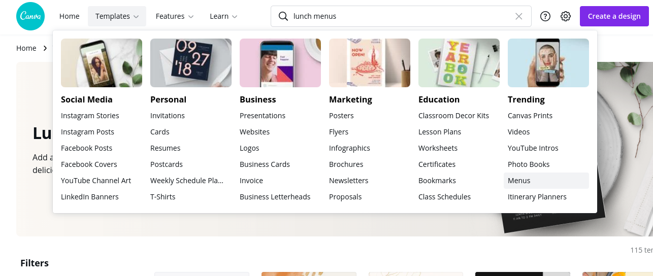 How to Create a Menu Using Canva : 8 Steps - Instructables