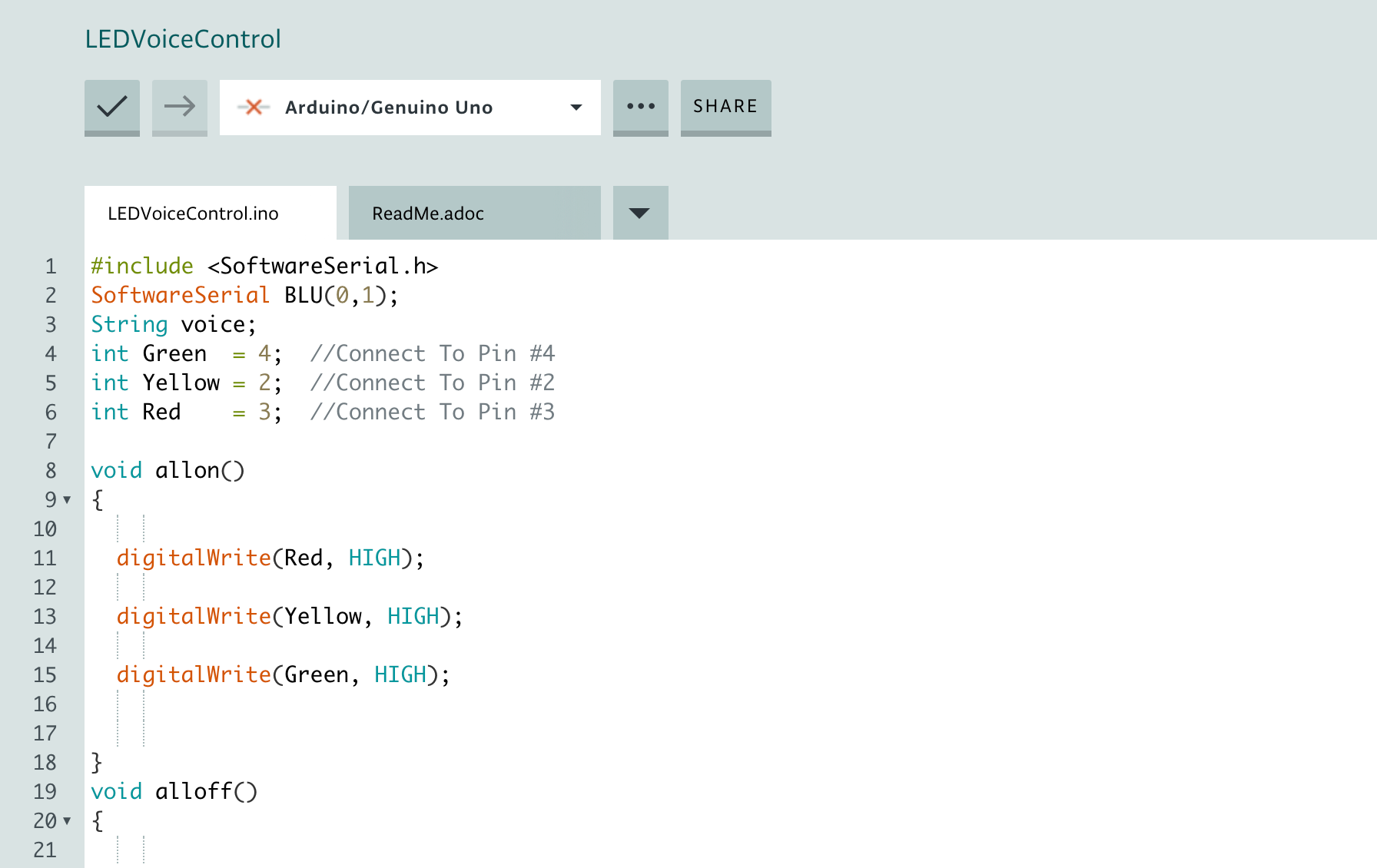 How to Make Voice Controlled LED's Using Arduino : 5 Steps (with ...