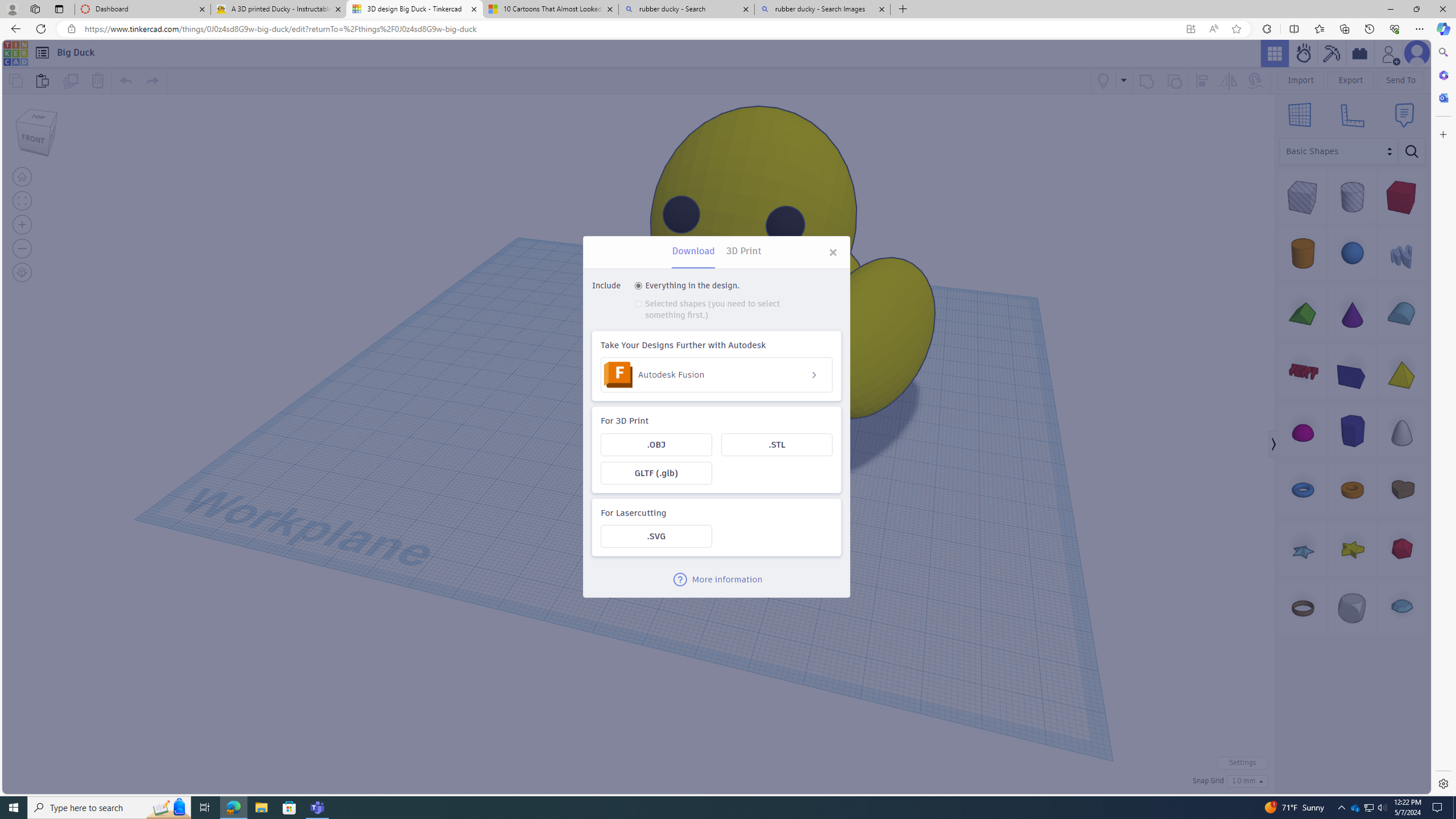 A 3D Printed Ducky Decoration : 7 Steps - Instructables