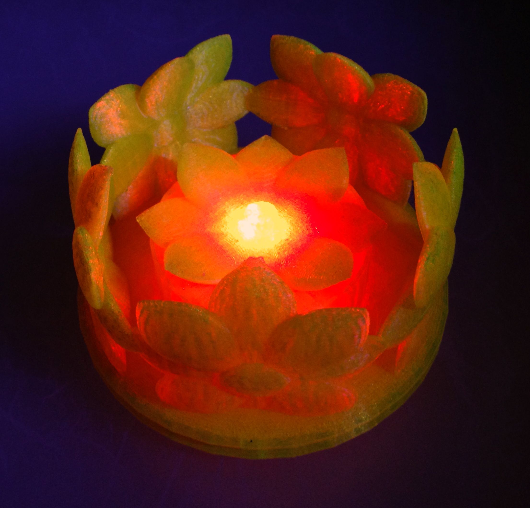 Spring Time Flower Mood Lamp Featuring Color Changing LED Tea Light ...