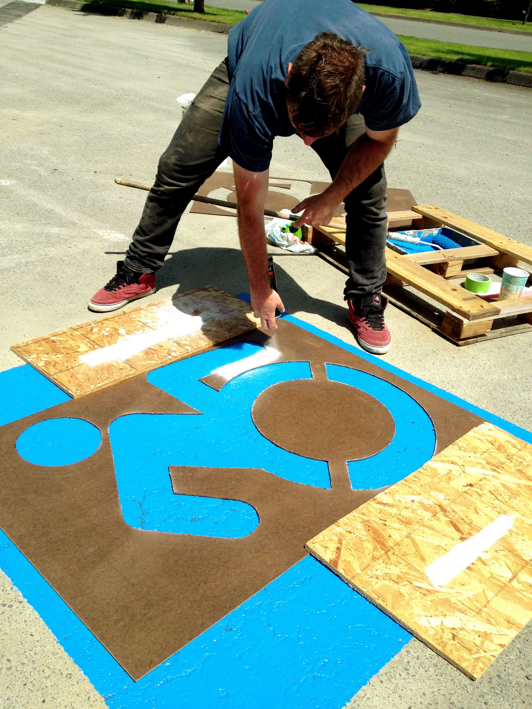 Stencil for Disability Parking Space : 6 Steps (with Pictures ...