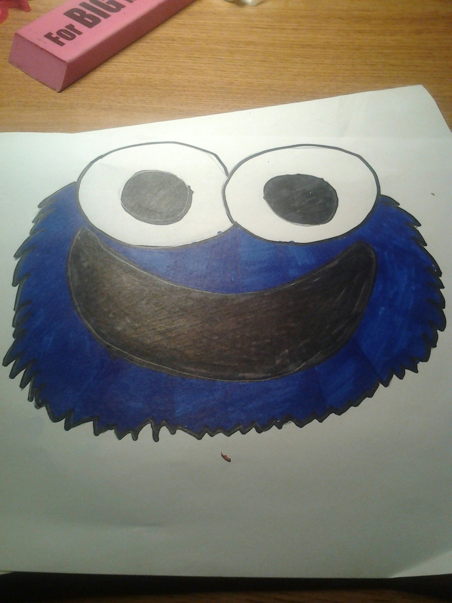 How How to Draw a Cute Cookie Monster, and Color Steps : 6 Steps ...