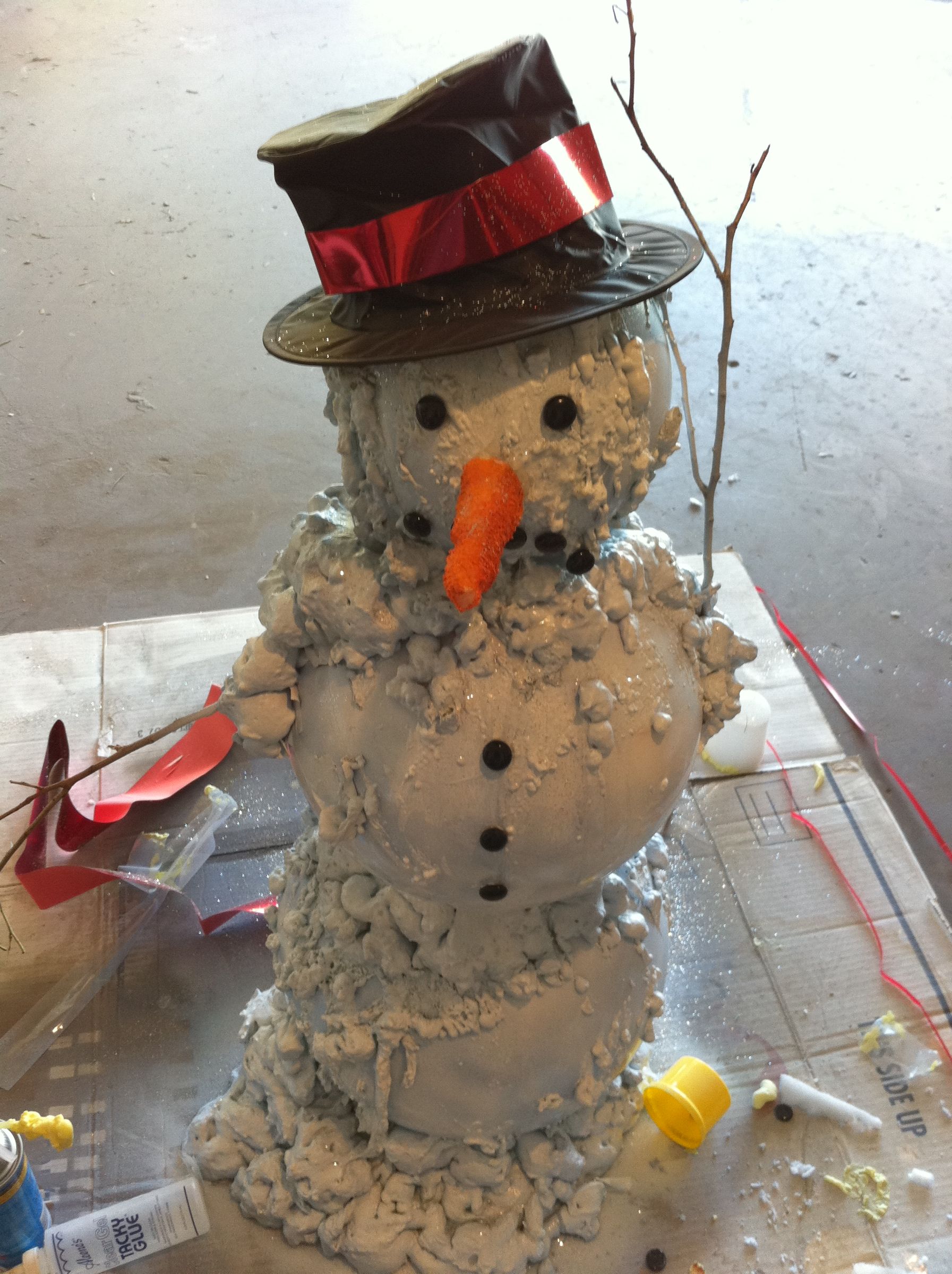Melting (Florida) Snowman Christmas/Holiday Decoration : 5 Steps (with ...