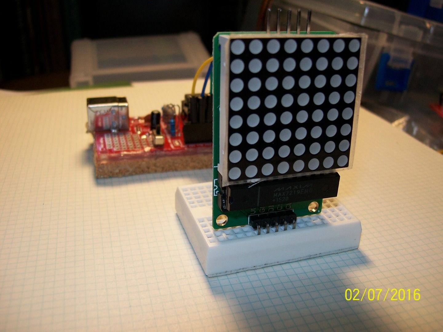 V-USB ATtiny85 Project Board and an 8x8 Red LED Matrix Display : 10 ...