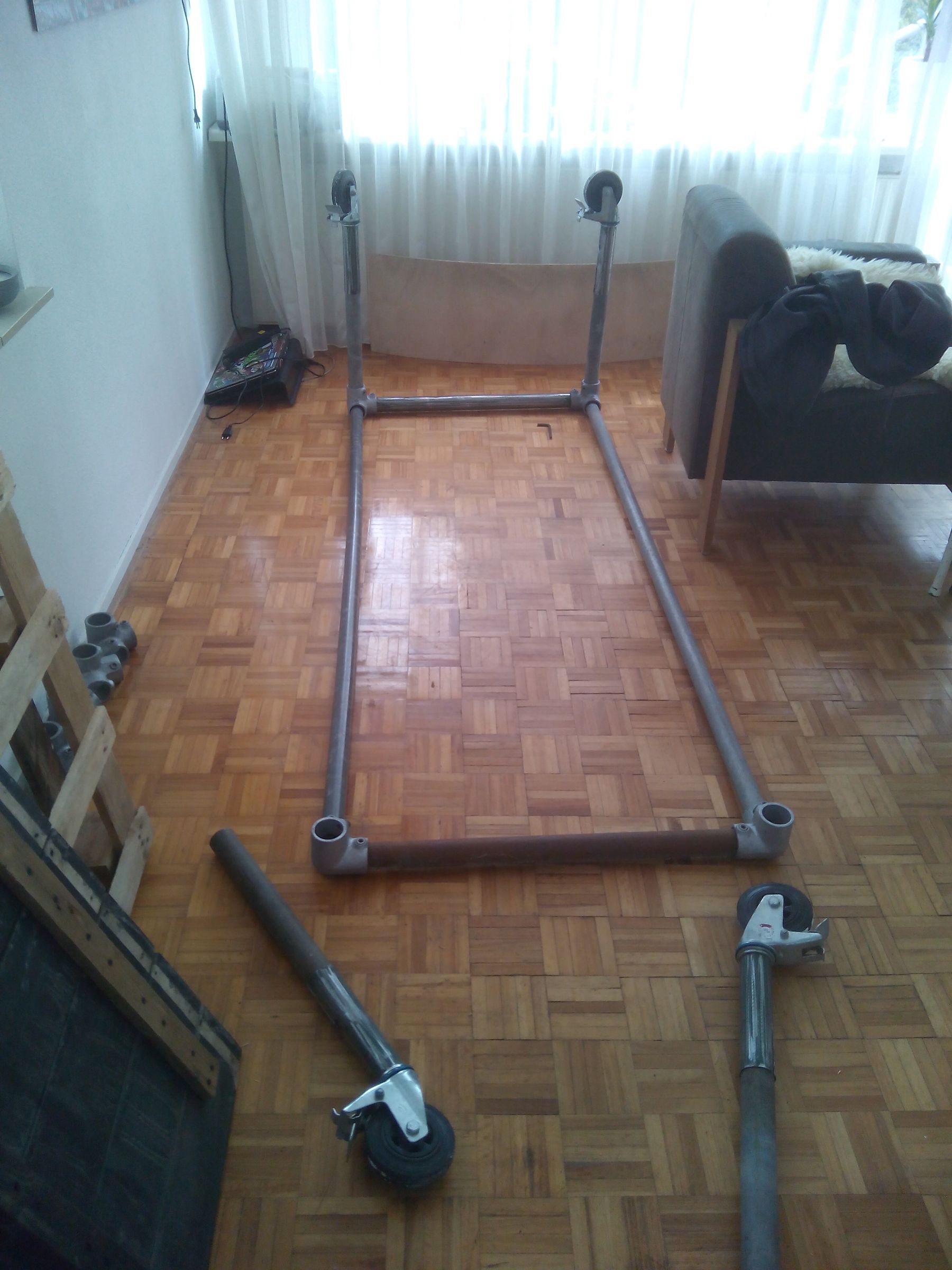 Garden Tabletop to Big Diner Table With Scaffolding Frame. - Instructables