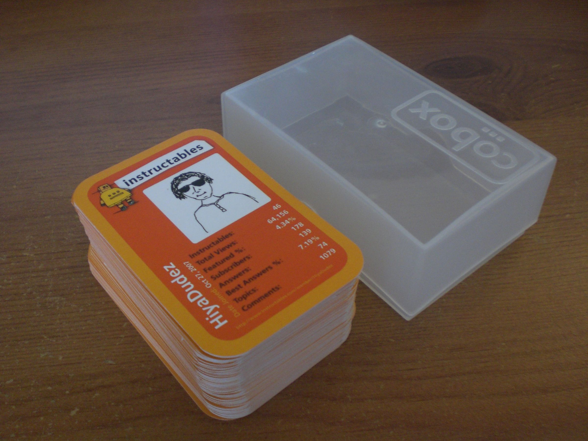 Top Trumps Inspired Instructables Card Game : 6 Steps (with Pictures ...