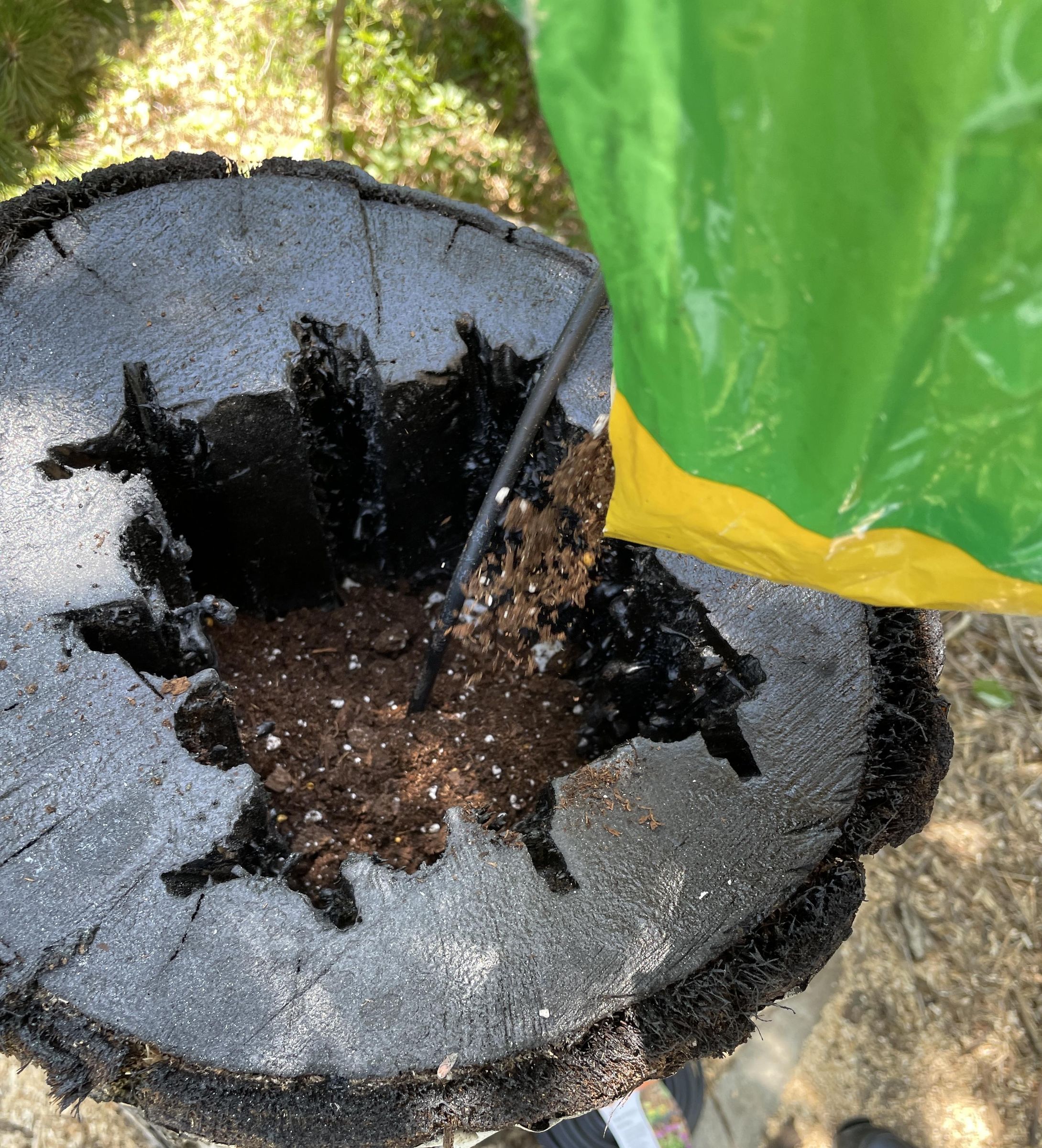 Transform a Tree Stump Into a Planter Box : 11 Steps (with Pictures ...