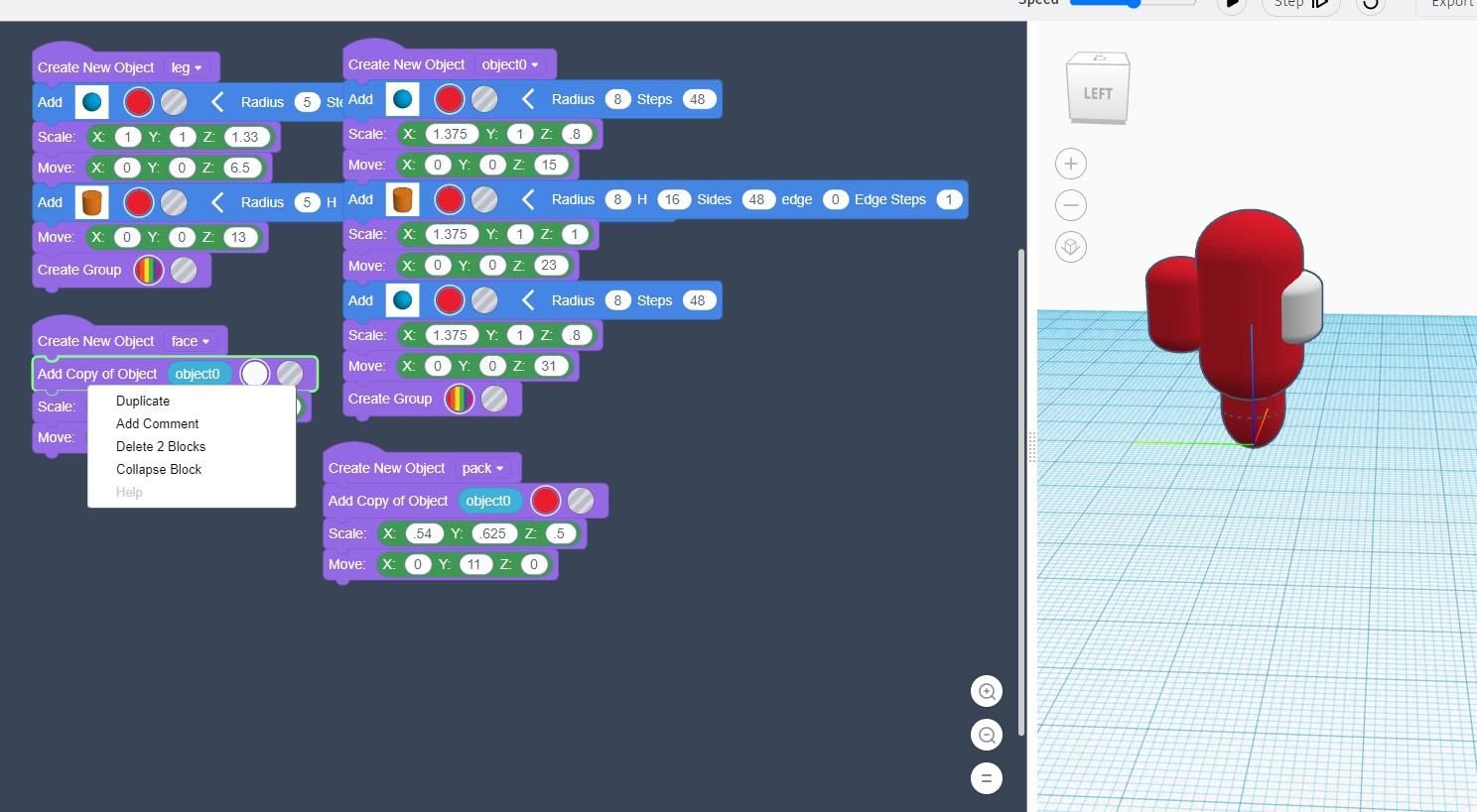 Among Us Character With Tinkercad Code Blocks : 6 Steps (with Pictures) - Instructables