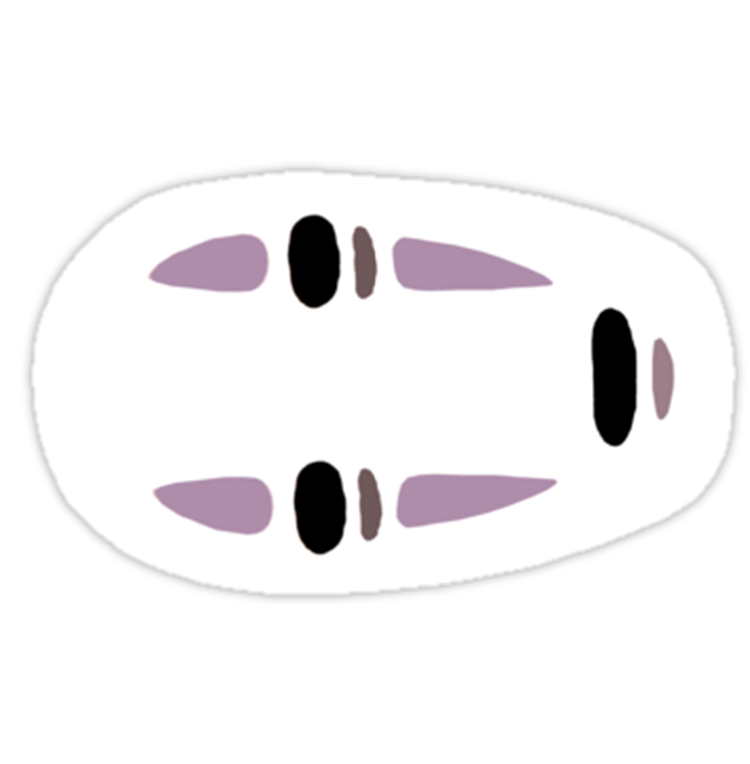 No Face Spirited Away Mask Template