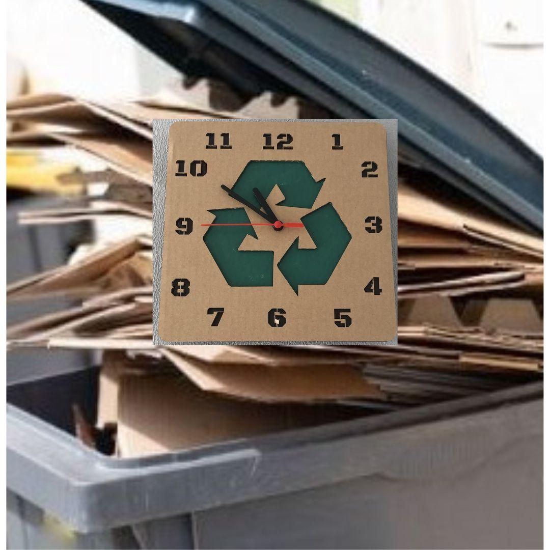 Upcycled Cardboard Clock : 3 Steps (with Pictures) - Instructables