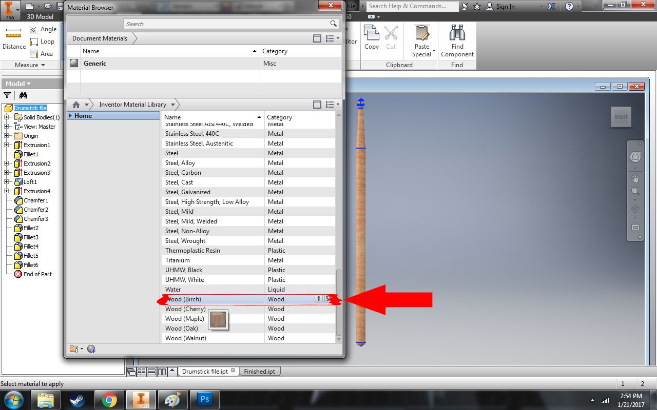 Designing and 3D Printing Drumsticks in AutoDesk Inventor : 26 Steps (with Pictures) - Instructables