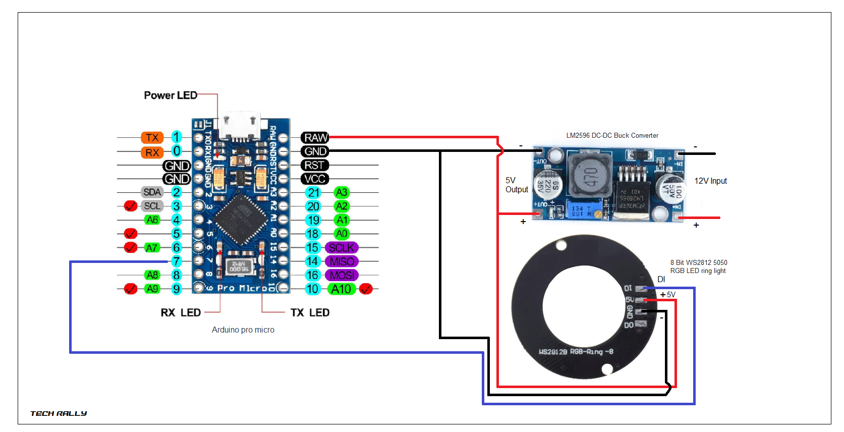 8 Bit LED Ring Light Controller Using Arduino - Instructables