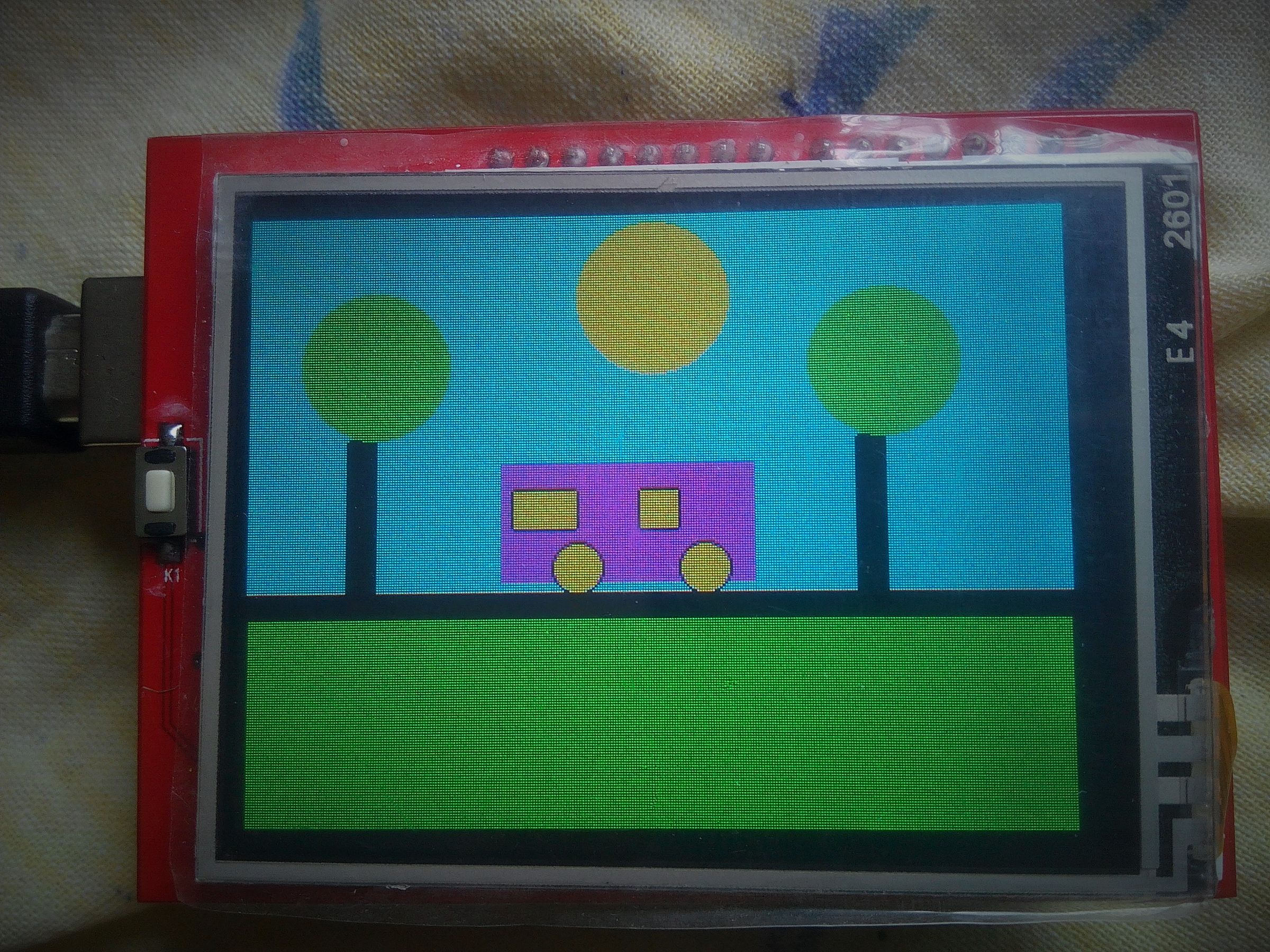 Drawing a Car With Arduino TFT Color Touch Display With Complete Basic ...