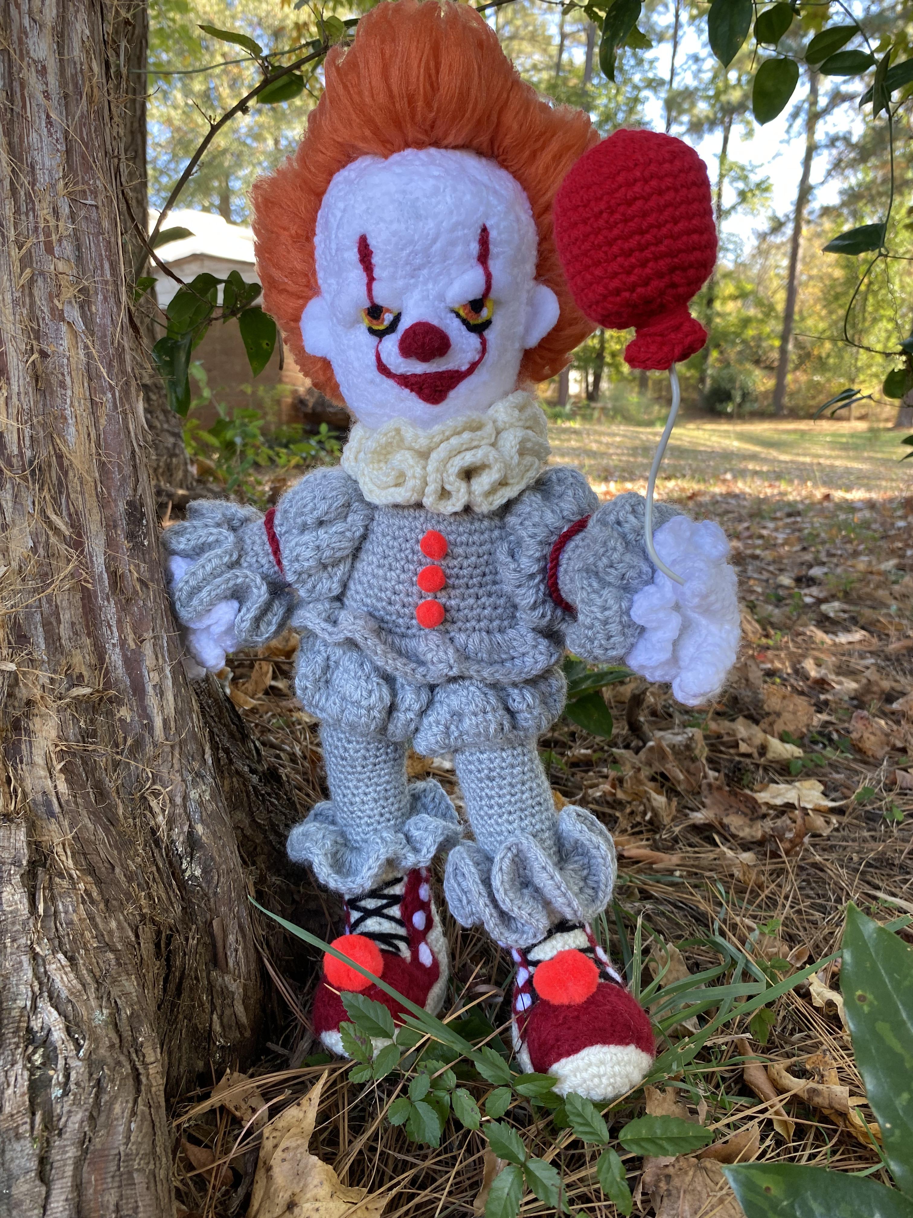 "Pennywise" Crochet and Felted Plush Inspired by Stephen King's "IT ...
