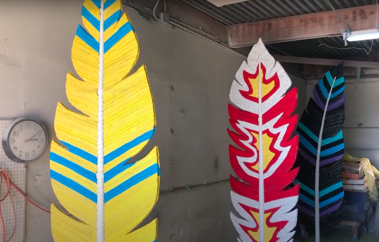 Giant Feathers Made With Recycled Tires : 6 Steps (with Pictures ...