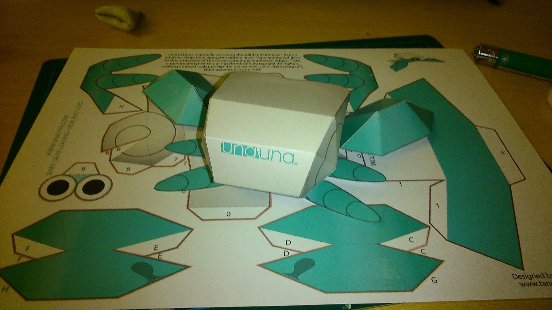 UnaUna Hermit Crab Paper Toy : 10 Steps - Instructables