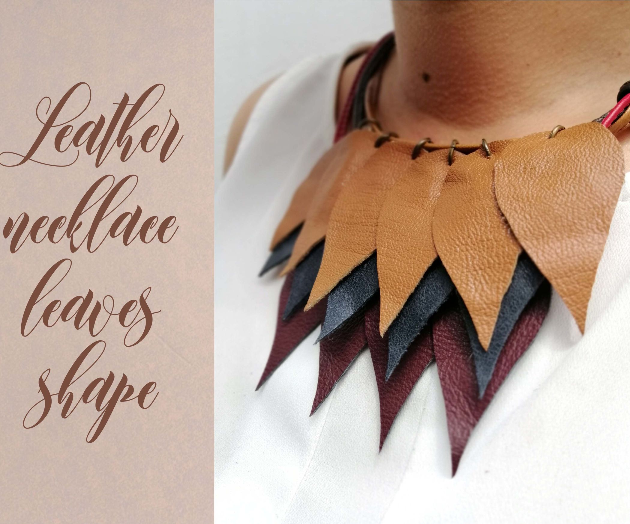Leather Necklace Leaves Shape : 5 Steps (with Pictures) - Instructables
