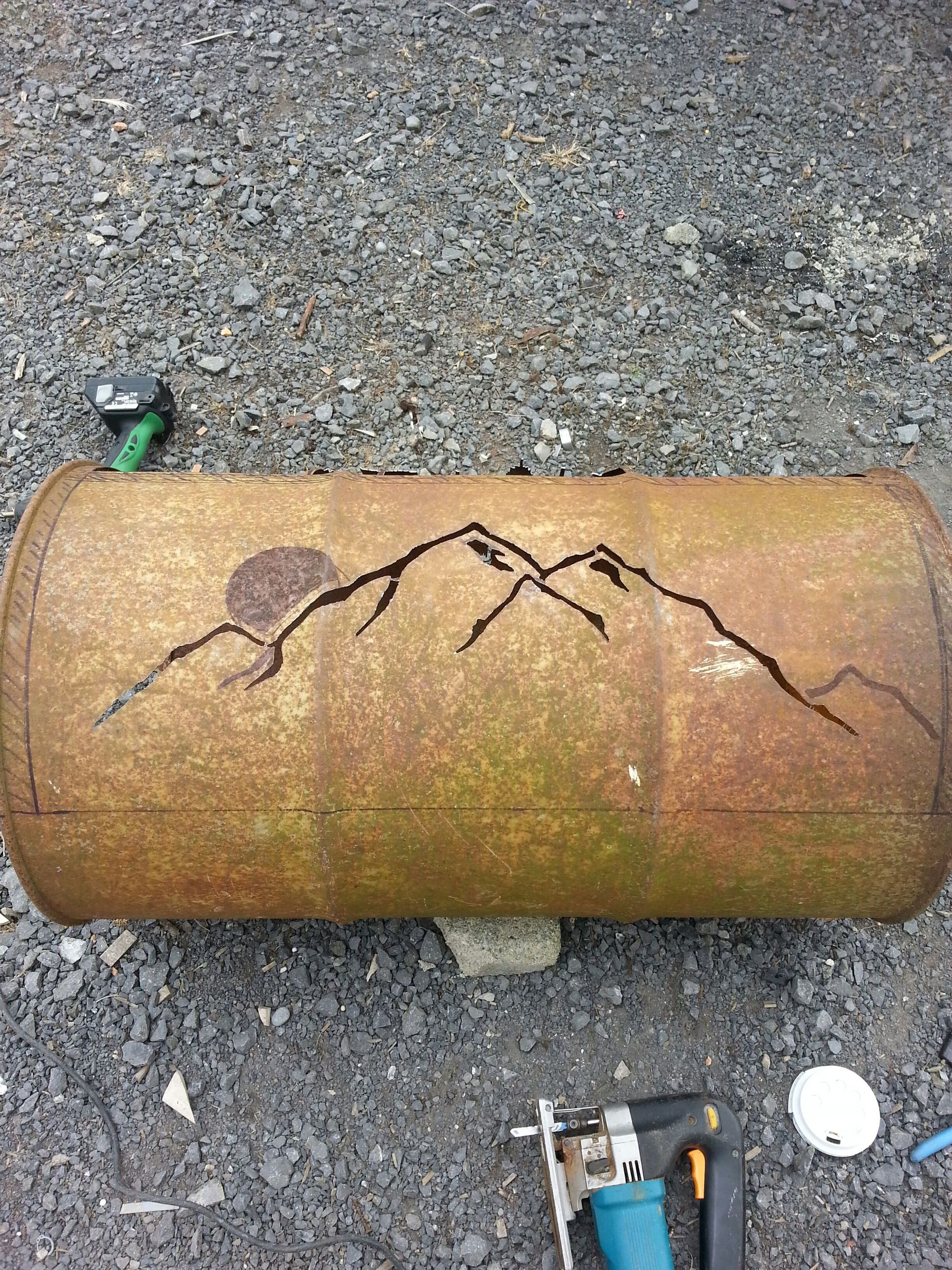 Oil Drum Garden Fire Pit With a Skyline..!! : 10 Steps (with Pictures ...