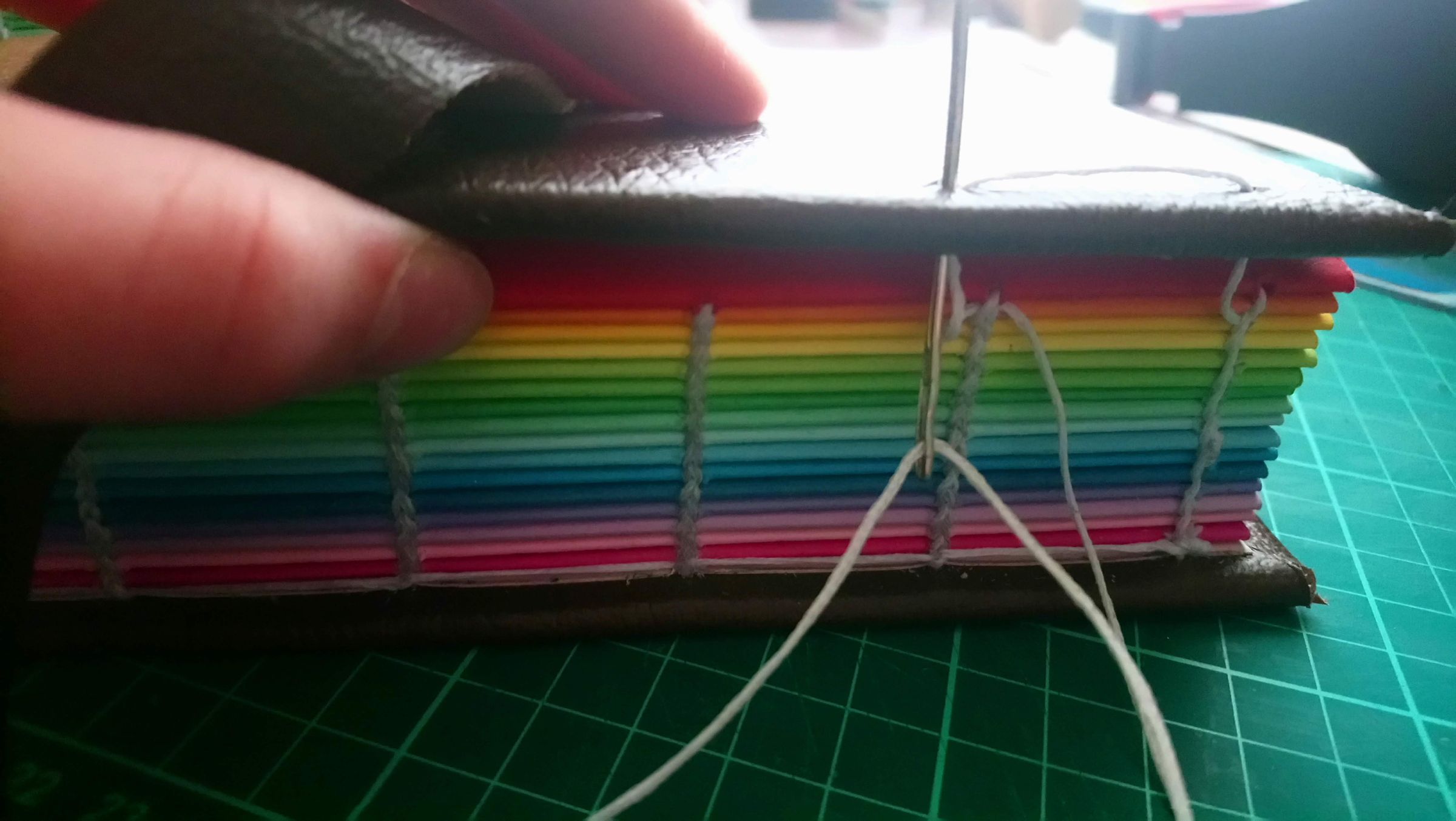 Rainbow Leather Bound Notebook : 17 Steps (with Pictures) - Instructables