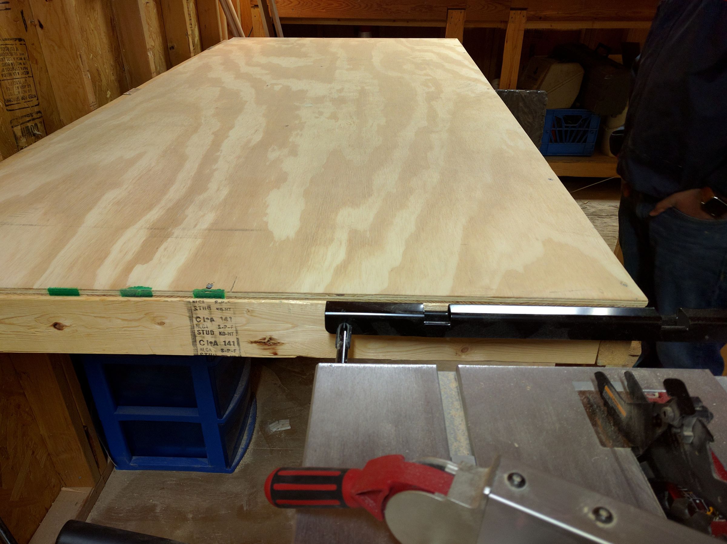 Folding Up Flat Workbench / Shop Table : 7 Steps - Instructables
