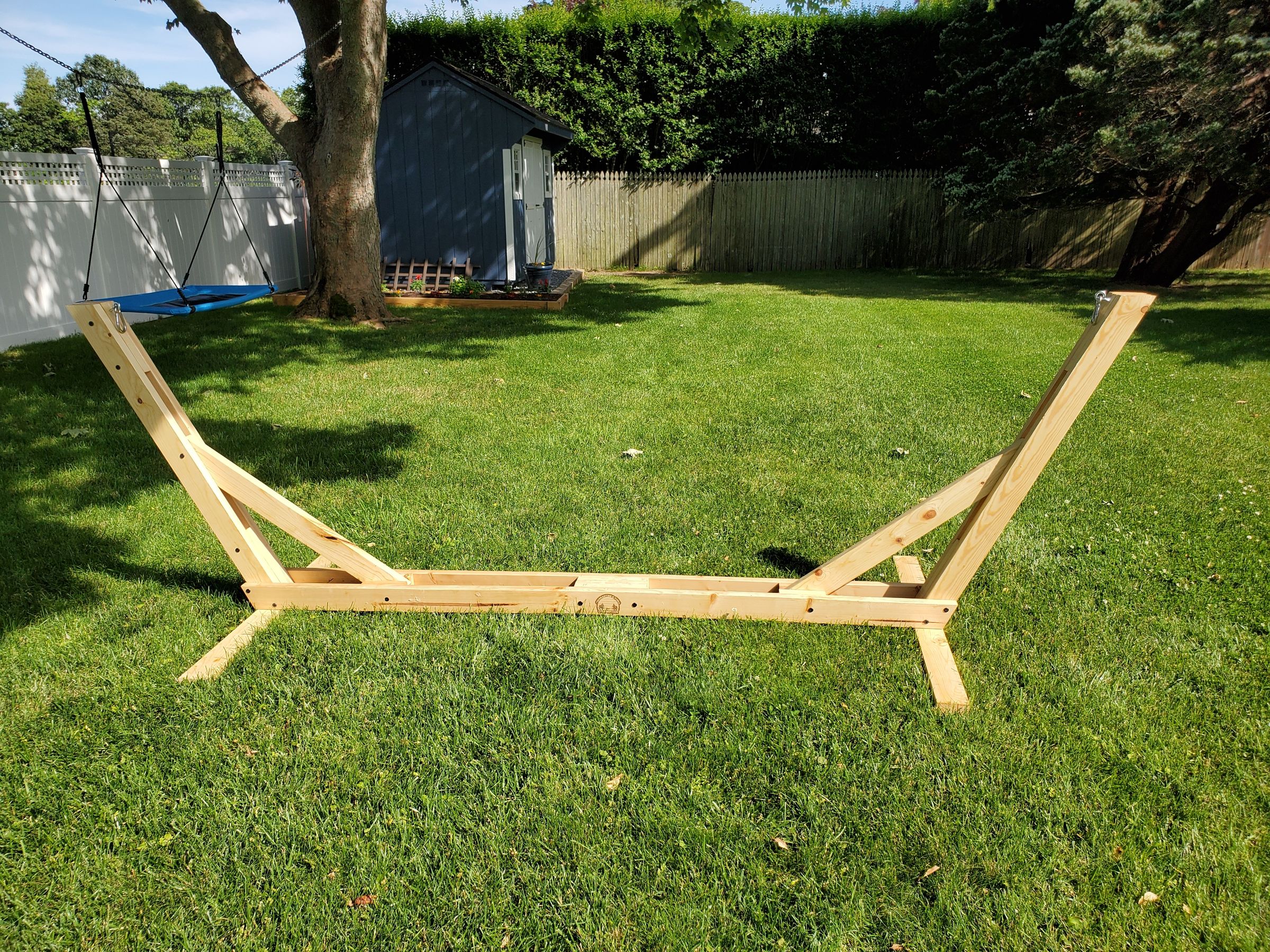 How to Build an Outdoor Hammock Stand $25 : 7 Steps (with Pictures ...