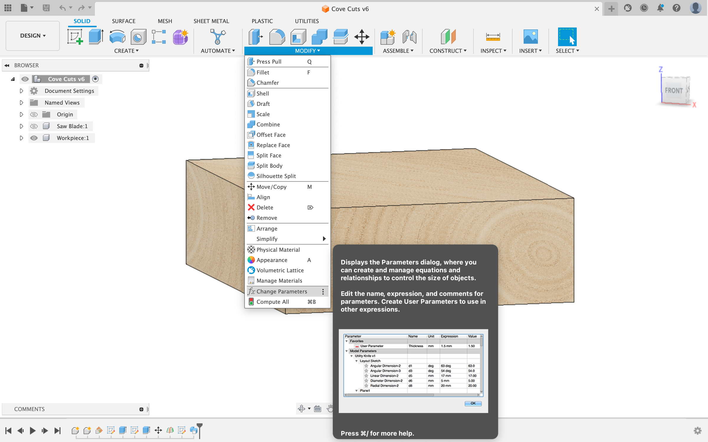 Cutting Coves on a Table Saw - a Fusion 360 Virtual Project : 3 Steps - Instructables