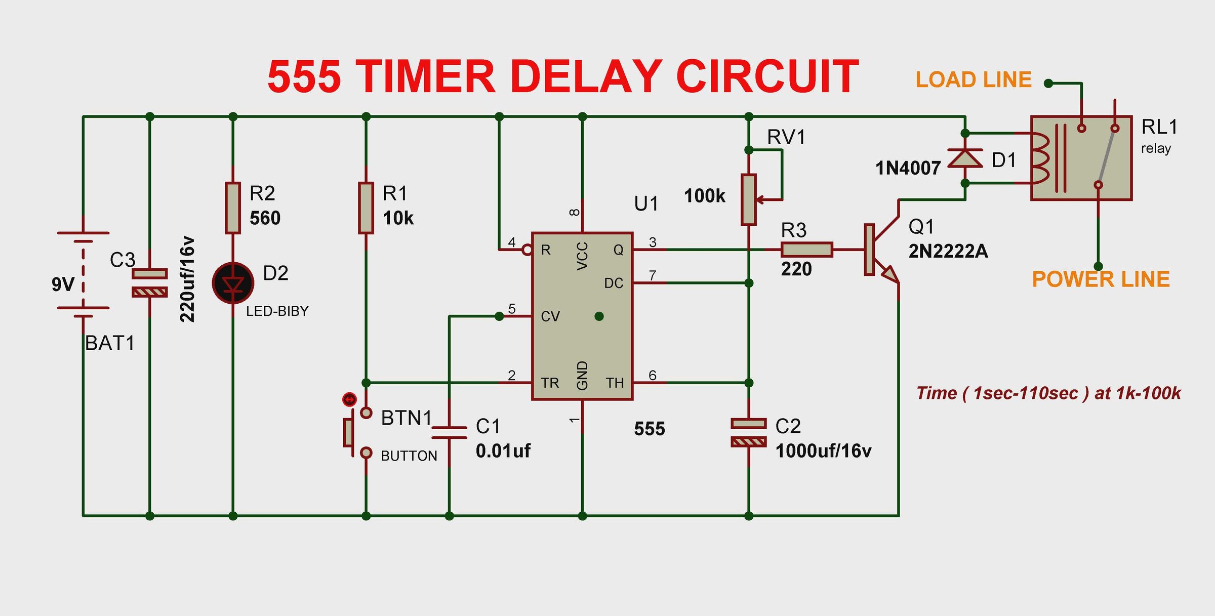 555 Timer Delay Circuit : 10 Steps - Instructables