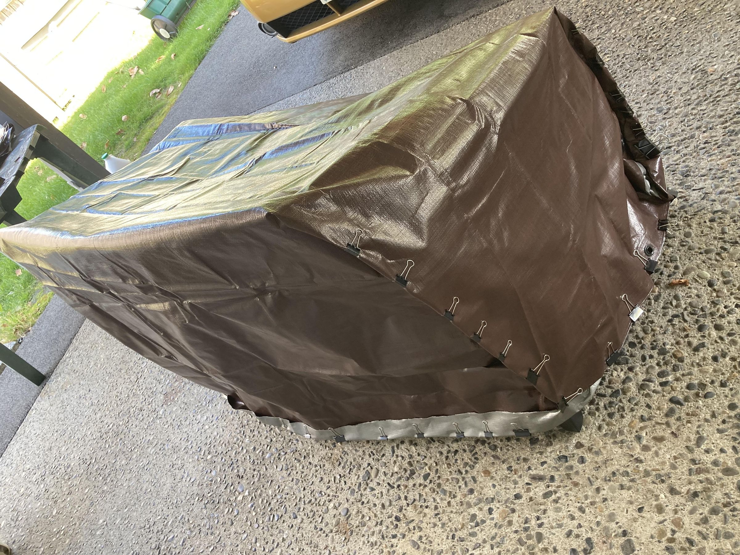 Tarp Outdoor Patio Furniture Cover- With Fused Tarp Seams by Melting ...