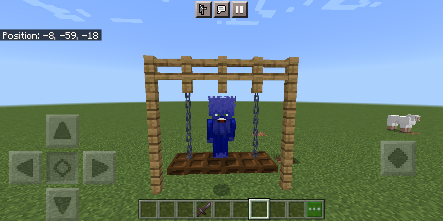 100% Working Swing Set in Minecraft : 11 Steps - Instructables