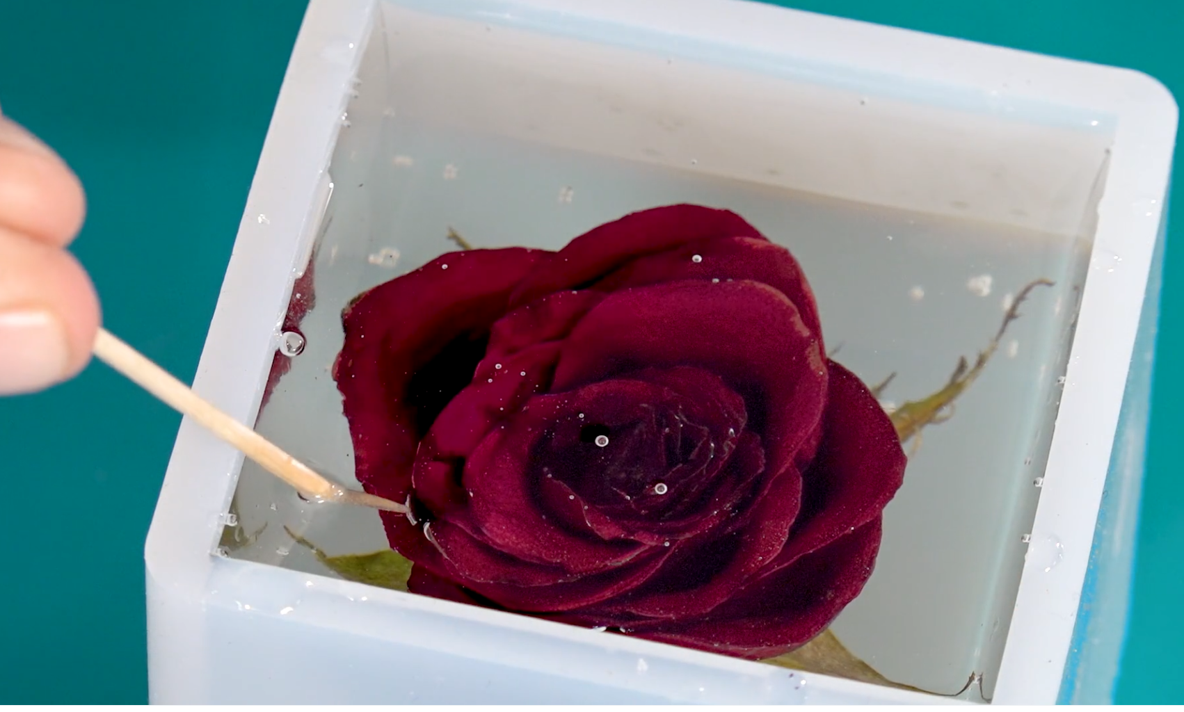 How to Cast Flowers in Epoxy Resin - DIY Resin Rose Paperweight! : 8 ...