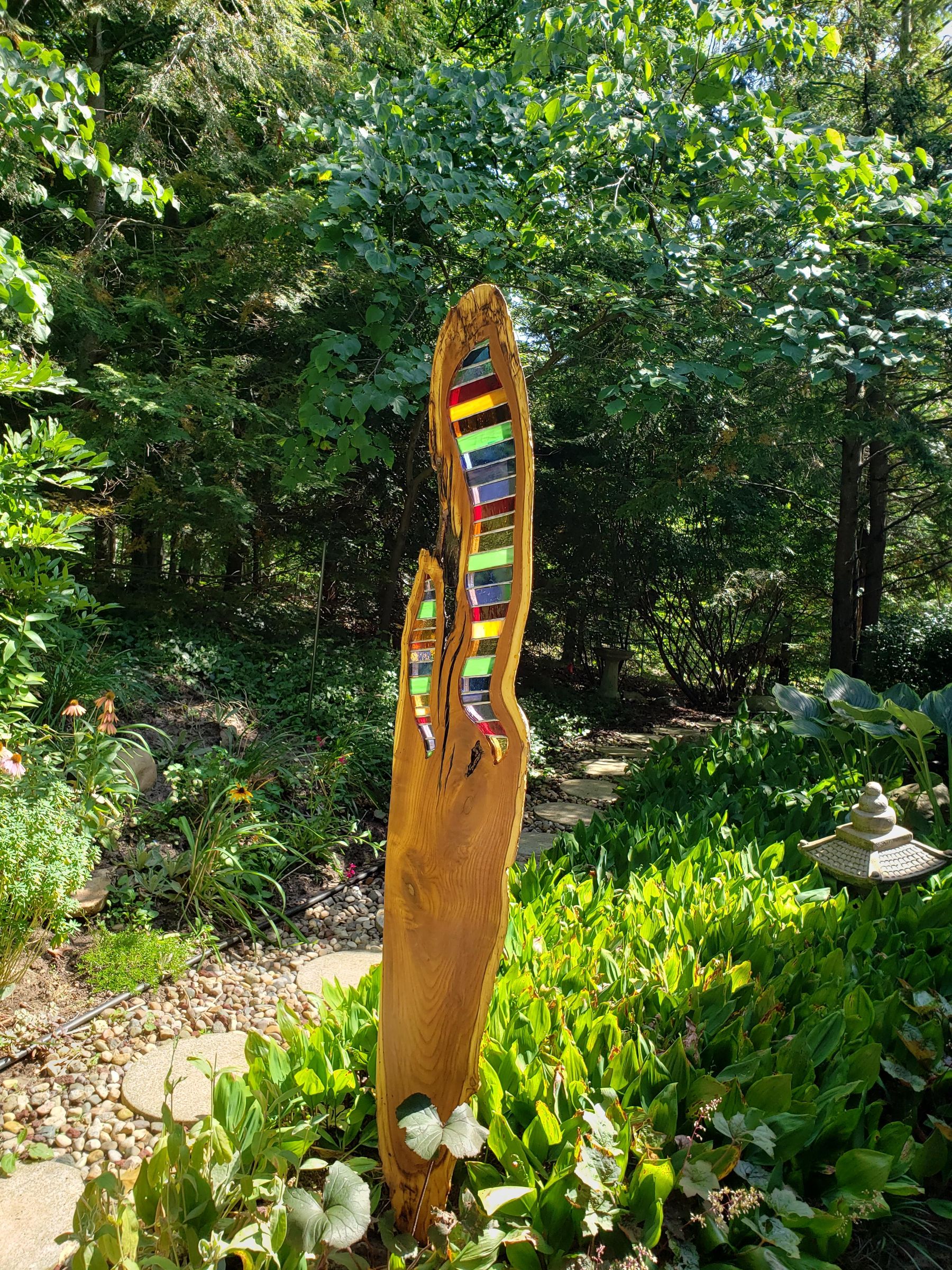 Wood And Stained Glass Art