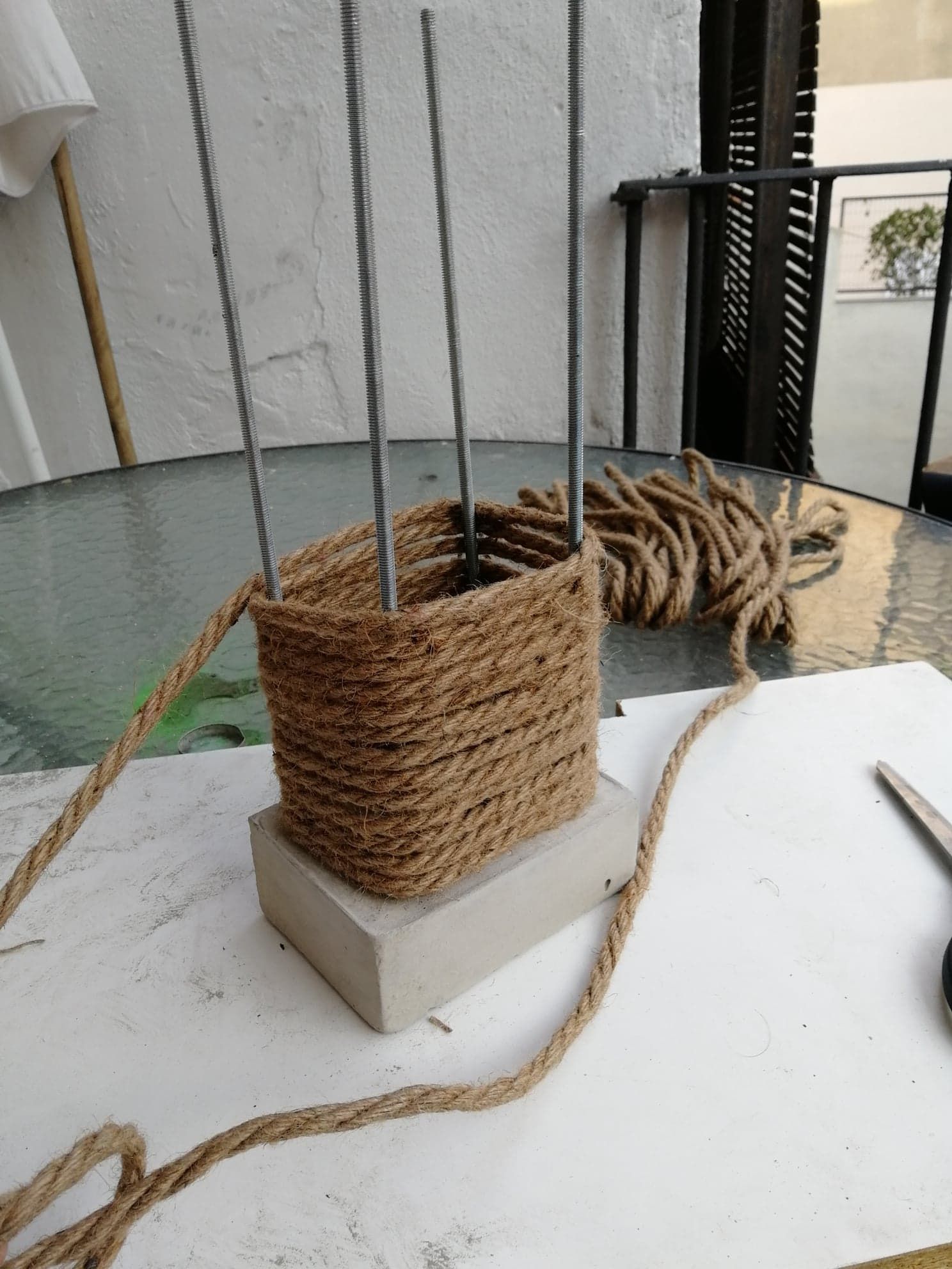 Concrete Base Rope Table Lamp : 5 Steps - Instructables