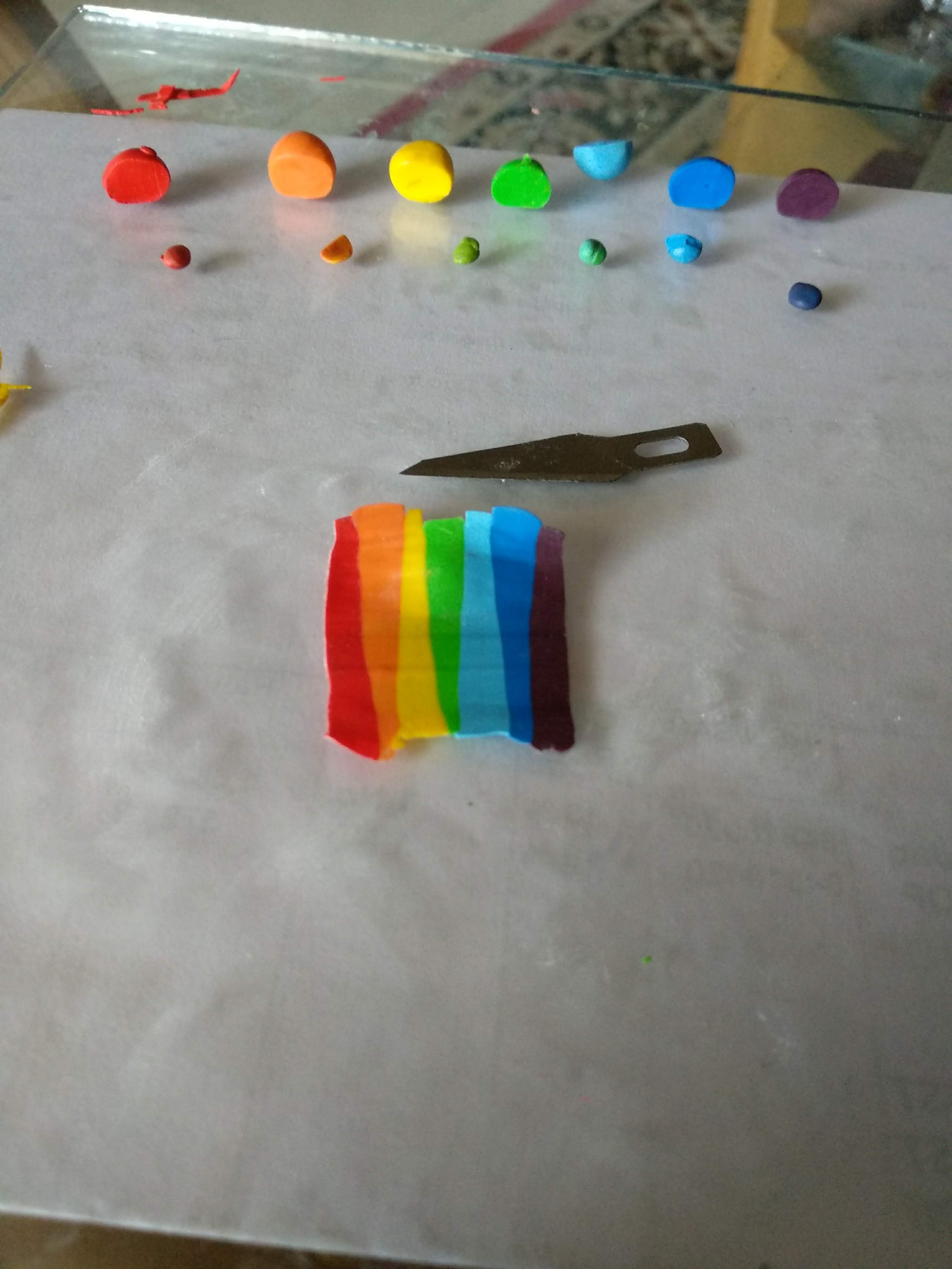 Polymer Clay Rainbow Gradient! : 4 Steps (with Pictures) - Instructables