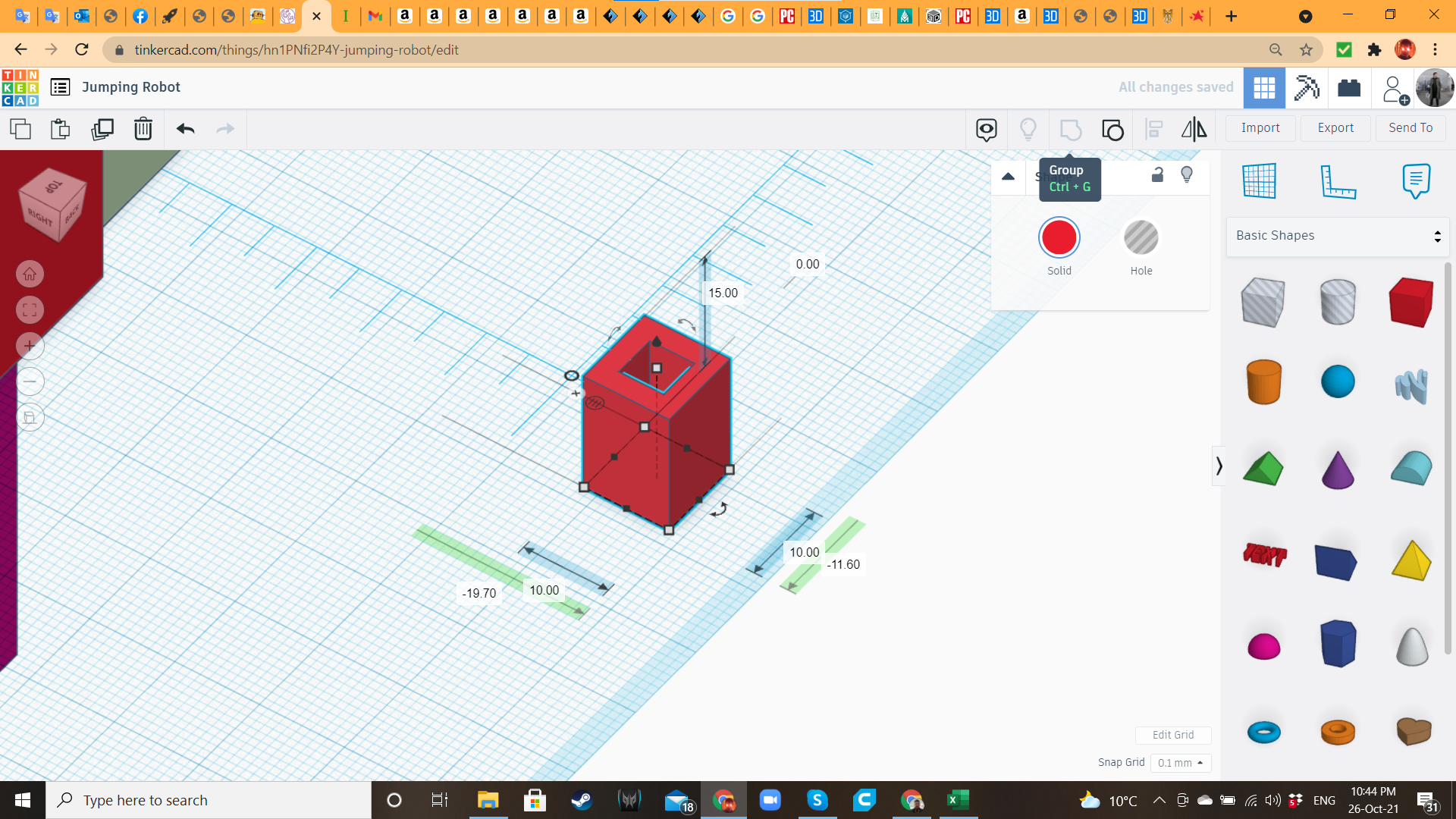 Tinkercad Robotics for School: Gerbil, the Jumping Robot! : 18 Steps ...