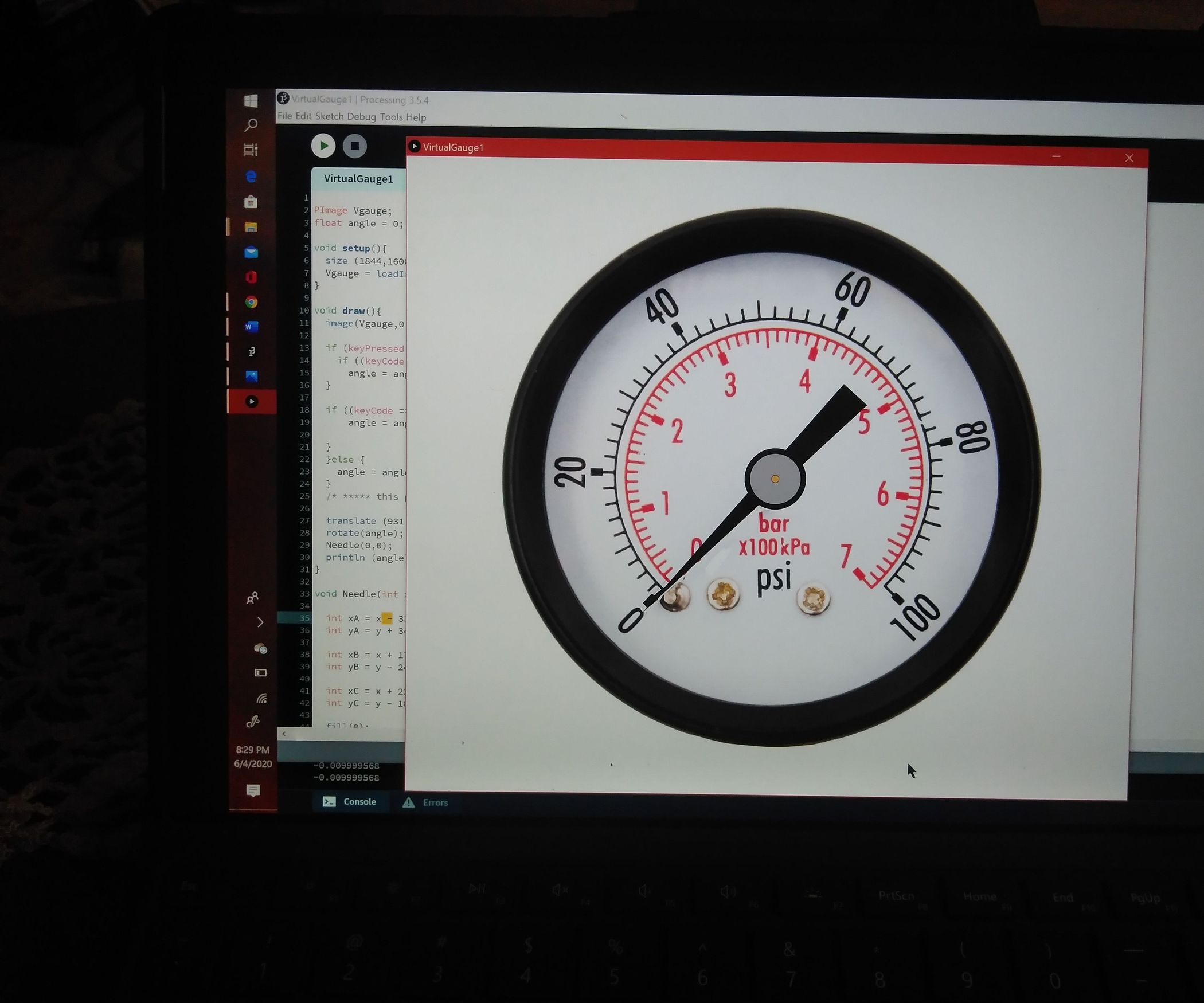 Virtual Pressure Gauge Part 1. : 4 Steps - Instructables
