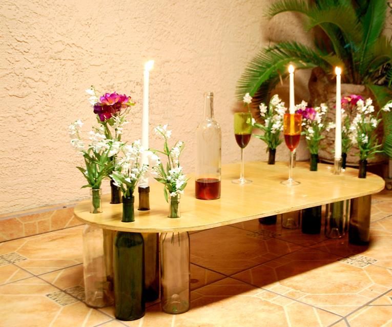 Wine Bottle Table : 8 Steps (with Pictures) - Instructables