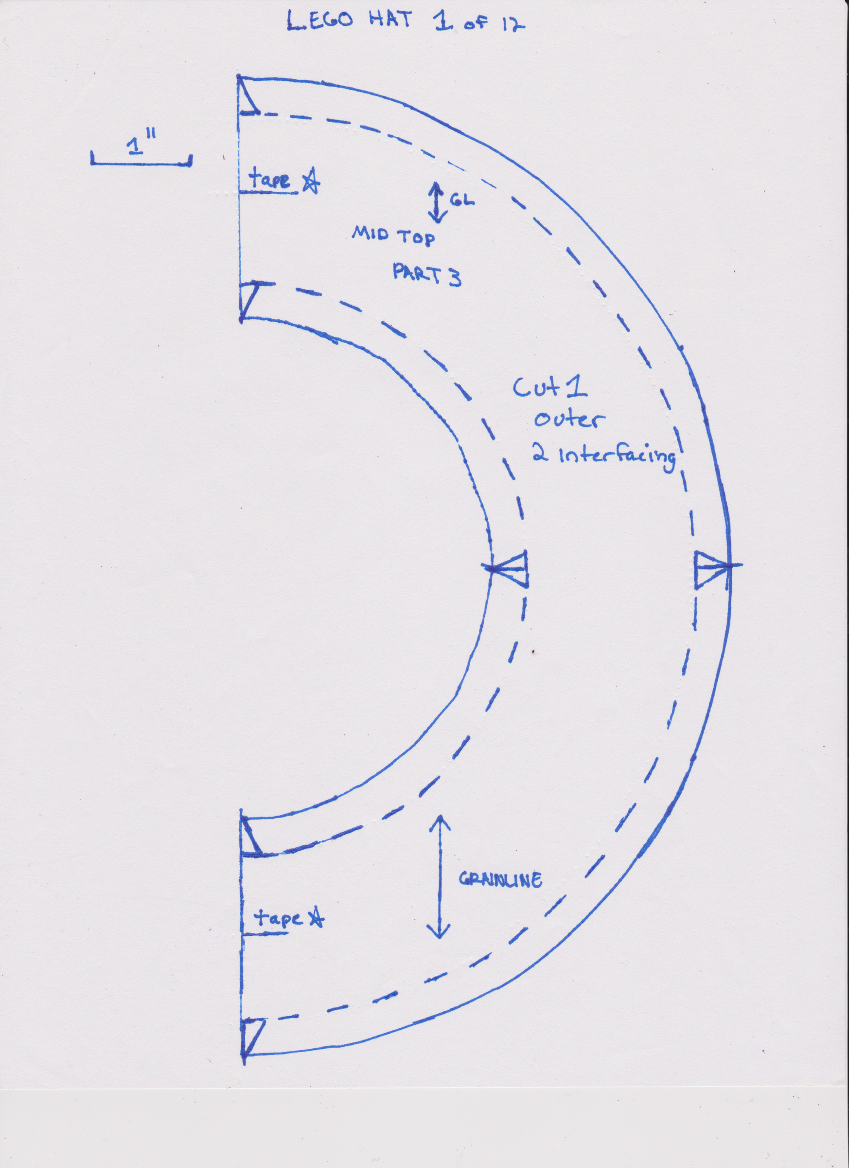 Cloth LEGO Brick Hat + Sewing Pattern. : 34 Steps (with Pictures ...