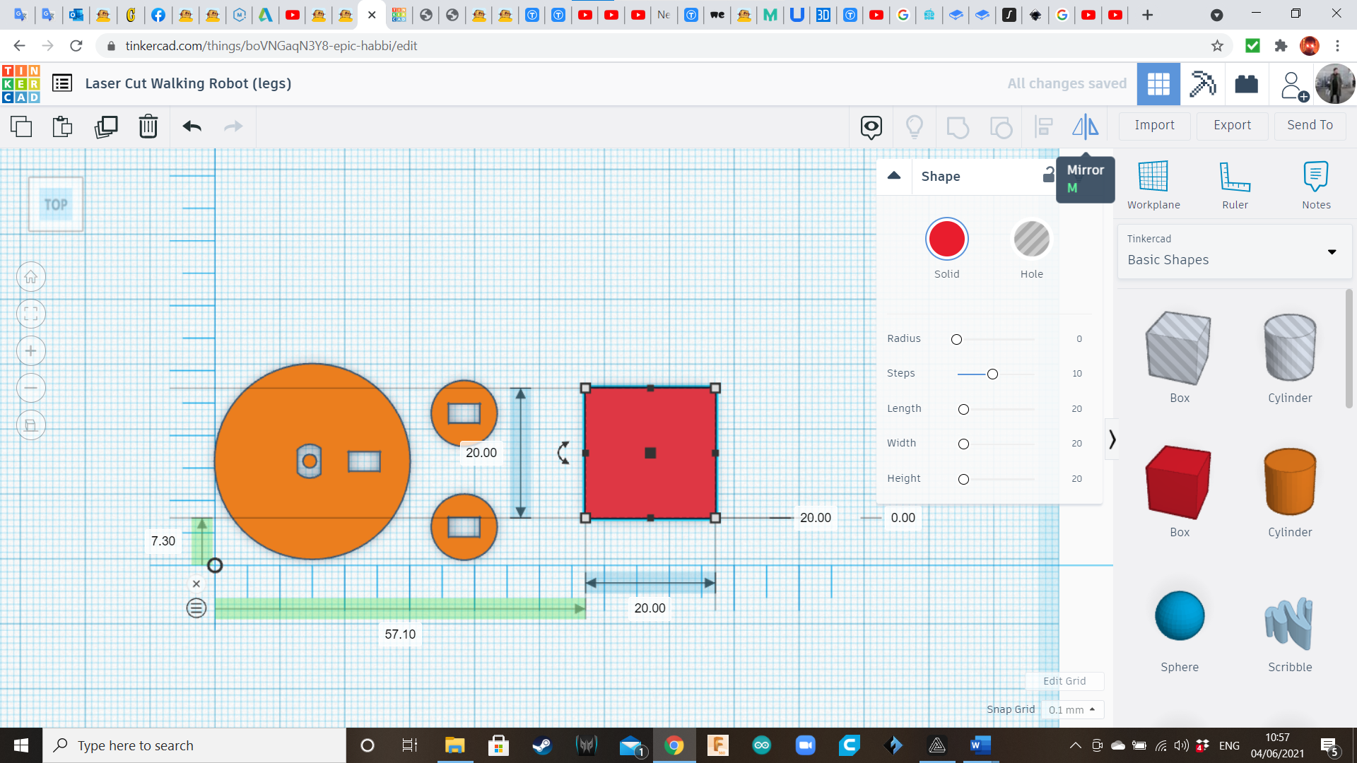 Tinkercad Robotics for School: Laser-cut Walking Machine! : 27 Steps ...