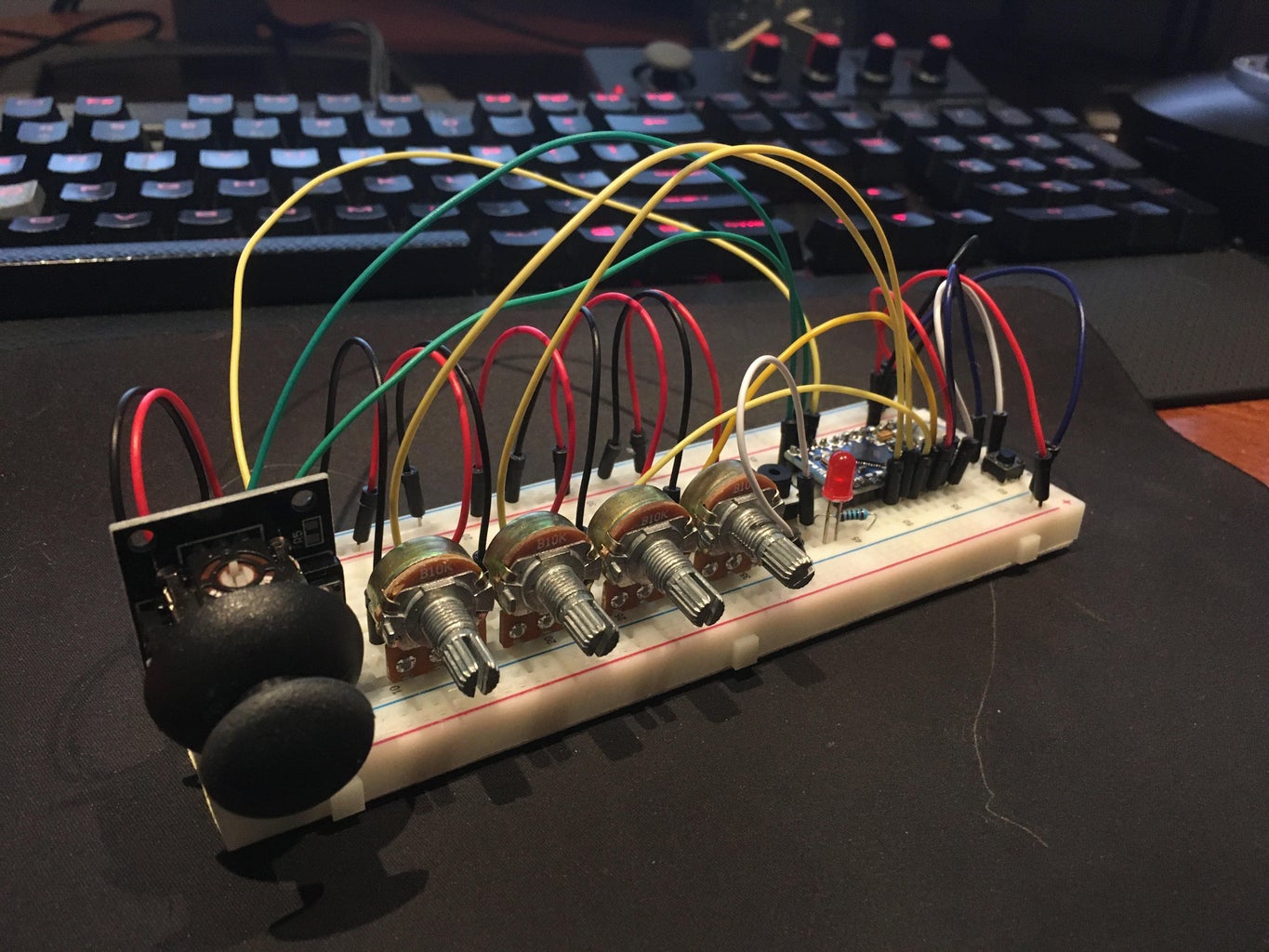 Arduino Keyboard Joystick Extender Box And Sound Controller Thing Using