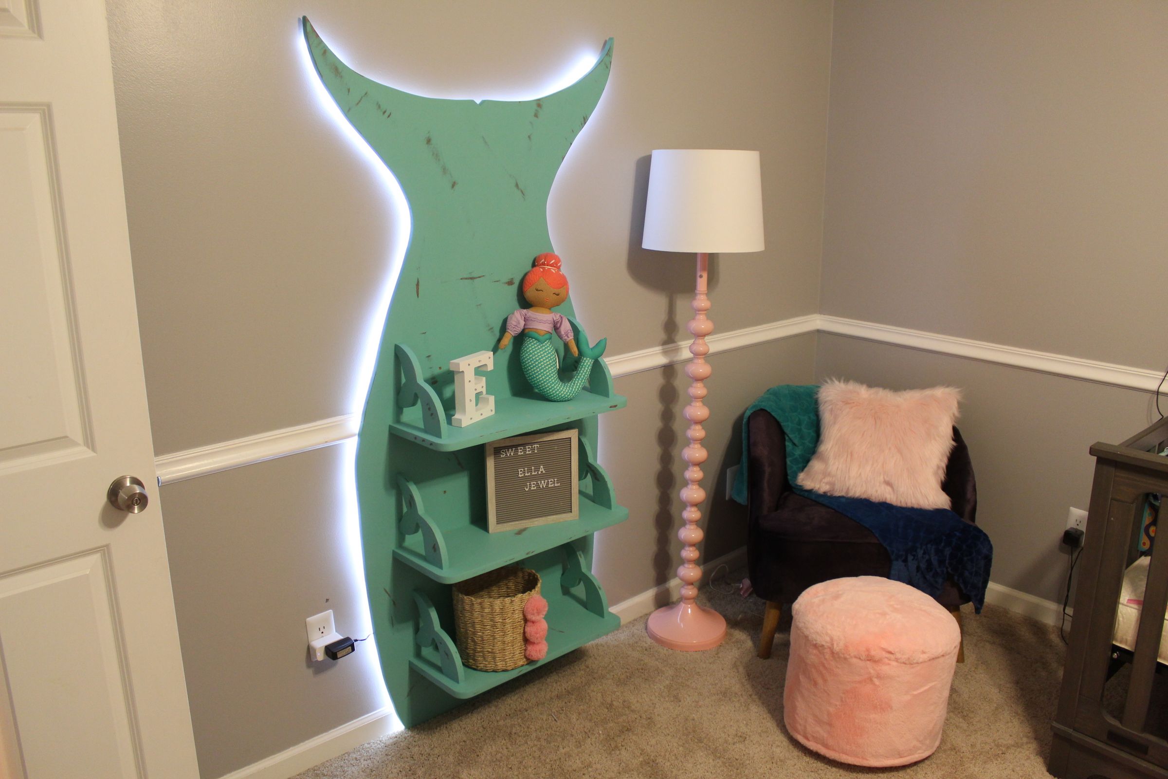 Mermaid Bookshelf With LED Night Light : 10 Steps (with Pictures ...