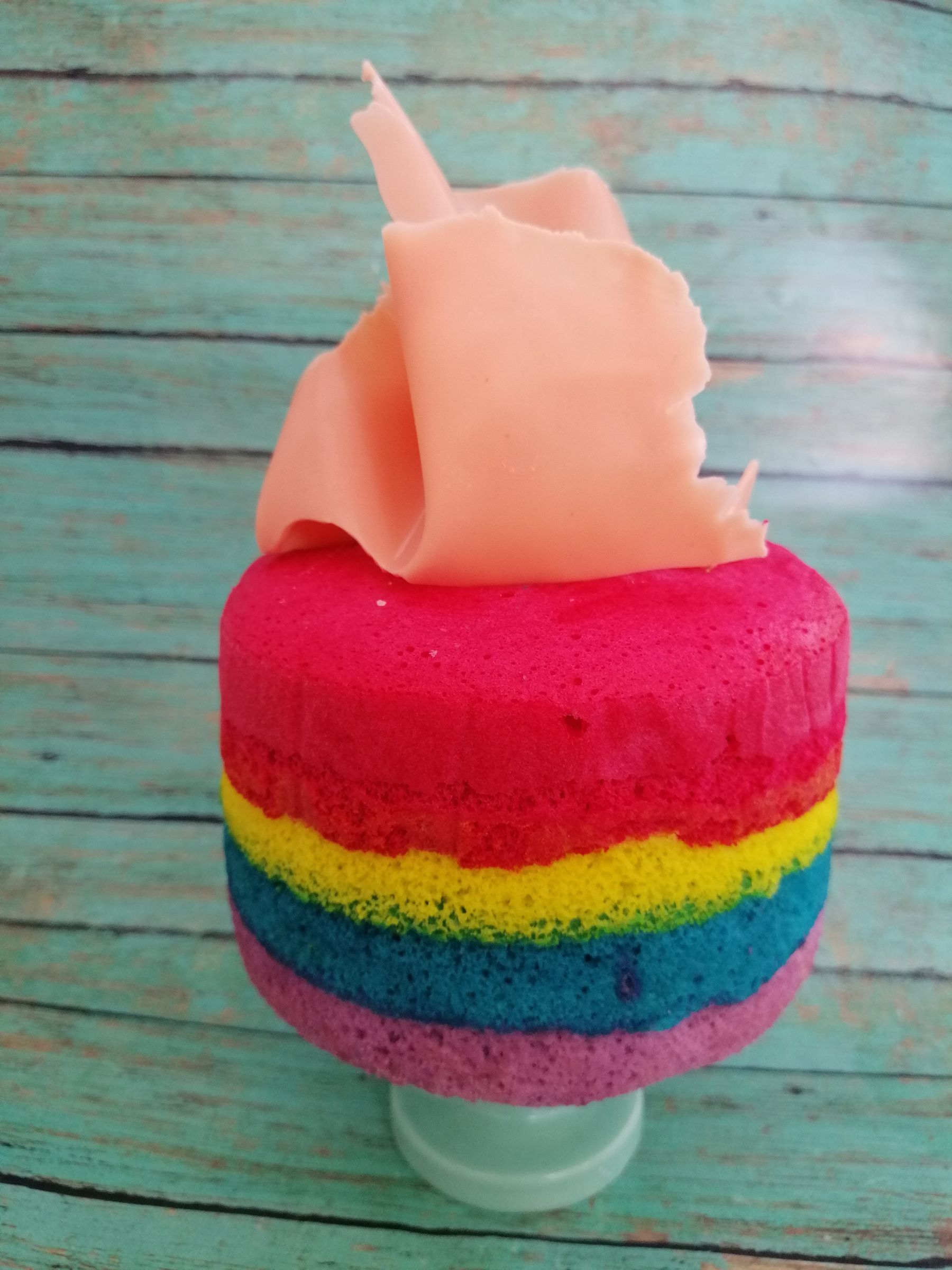 Rainbow Japanese Steamed Cake and Candy Melts Decorations : 5 Steps ...