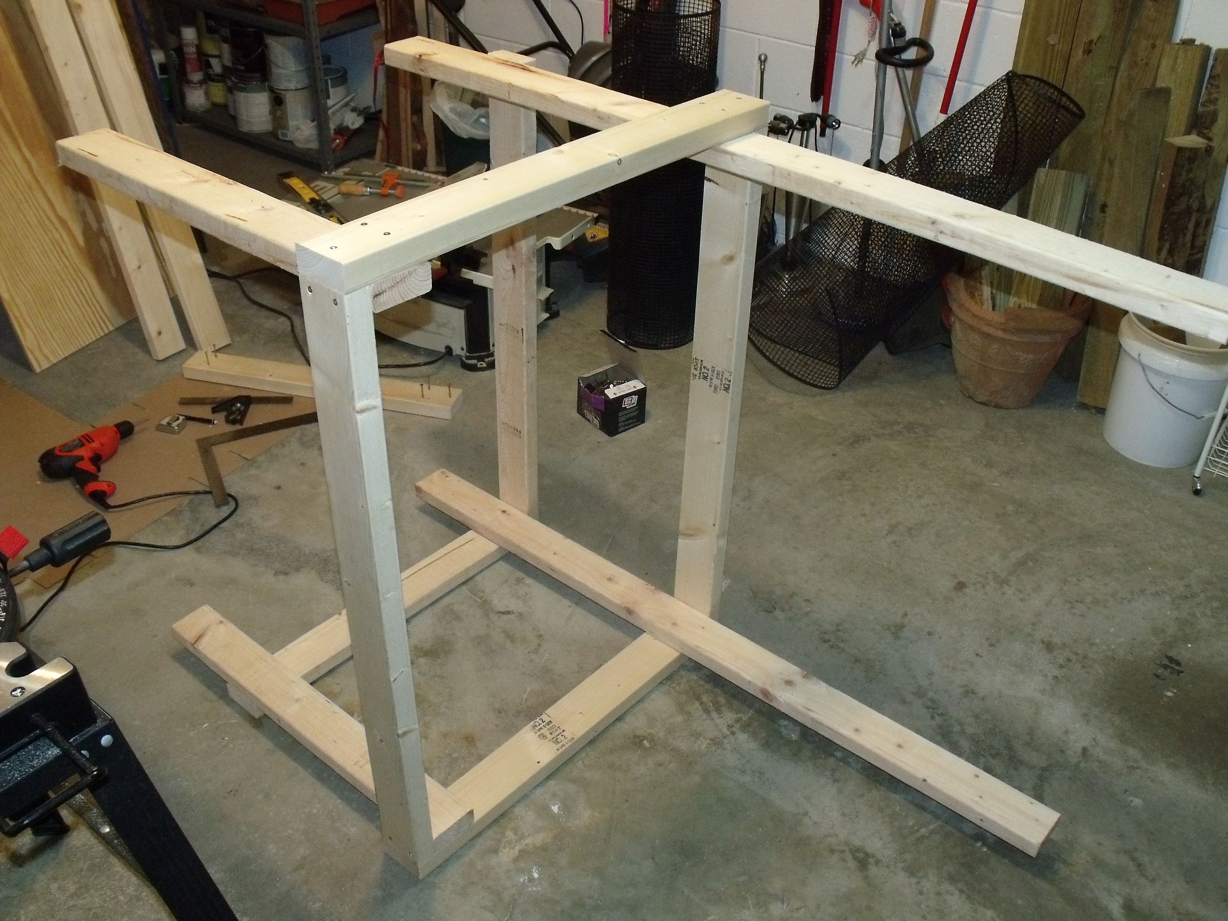 Build Garage Work Table With Attached Shelves : 7 Steps - Instructables