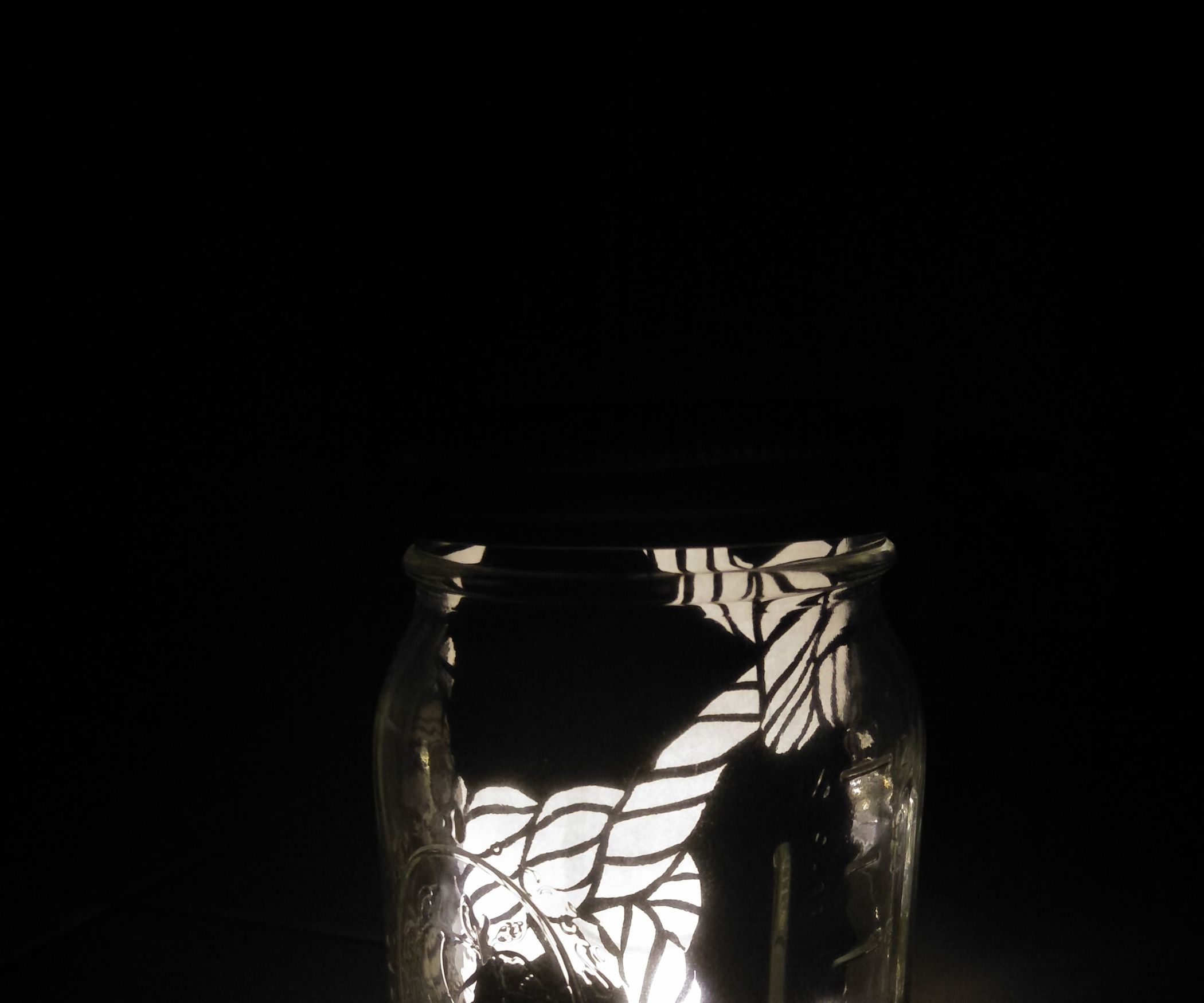 DIY PaperCut Pattern Mason Jar Lamp Booth : 10 Steps (with Pictures ...