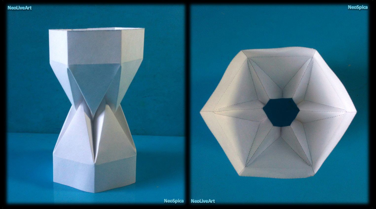 Tutorial 8 Paper Folding Hexagonal Column or Tower With Zig Zag Zipper ...
