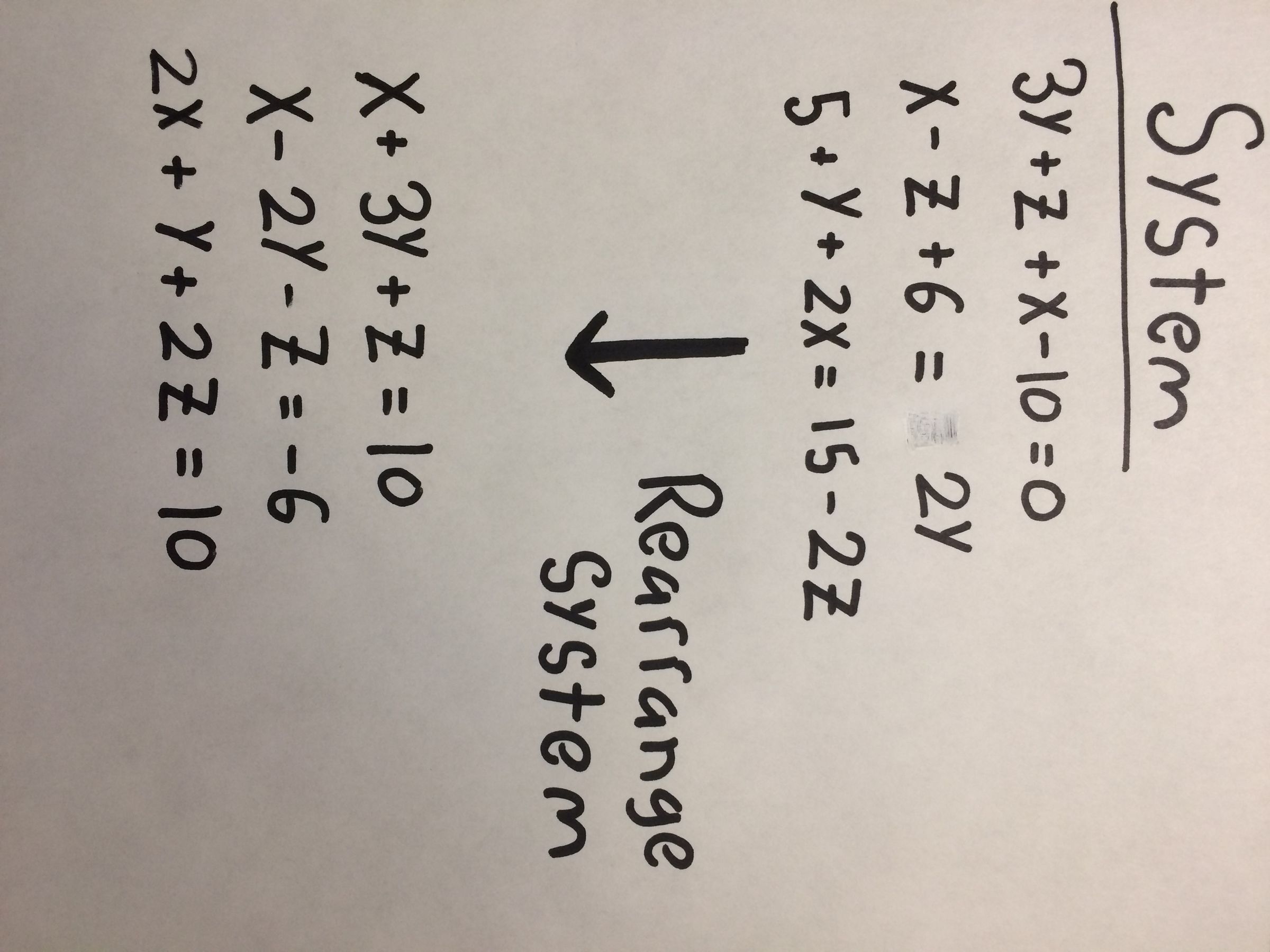 Solving a 3 by 3 System of Equations Using Matrices : 5 Steps ...