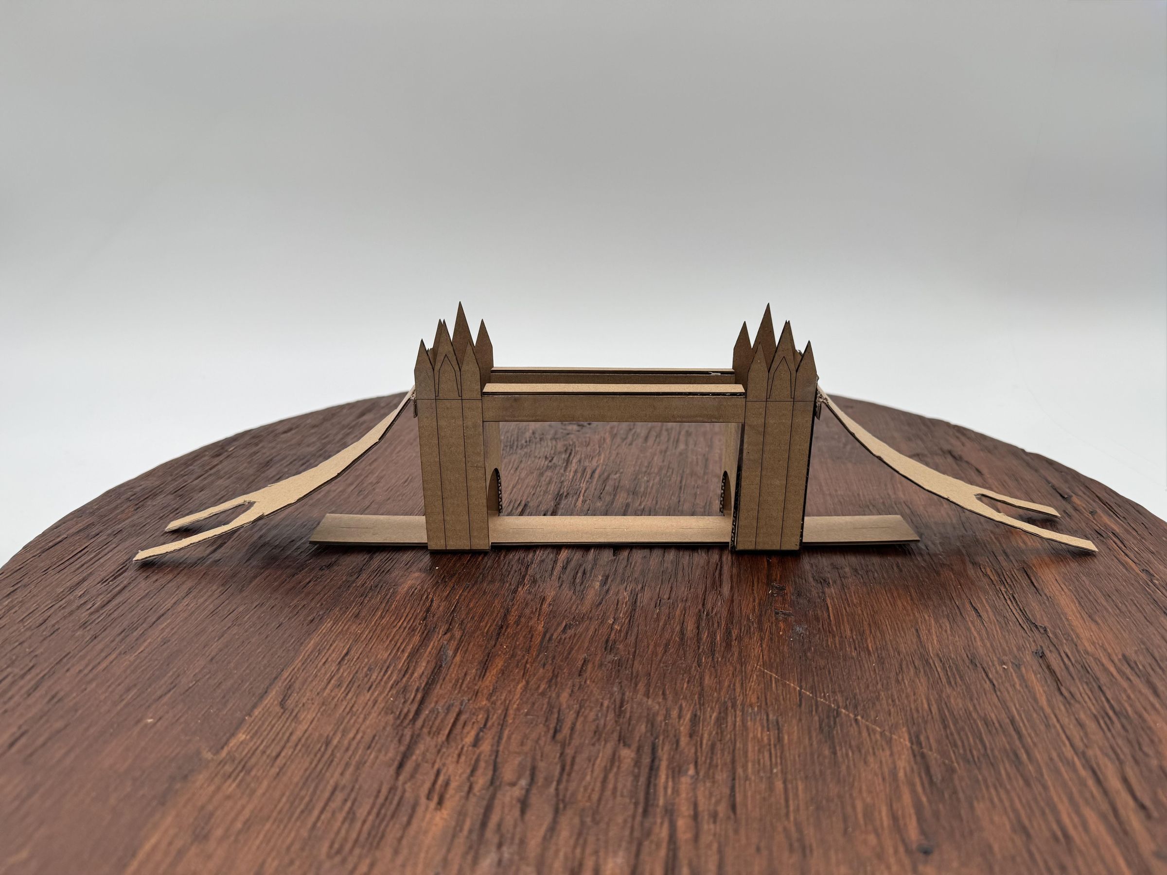Fold-Together Cardboard Tower Bridge, With Working Drawbridge : 7 Steps ...