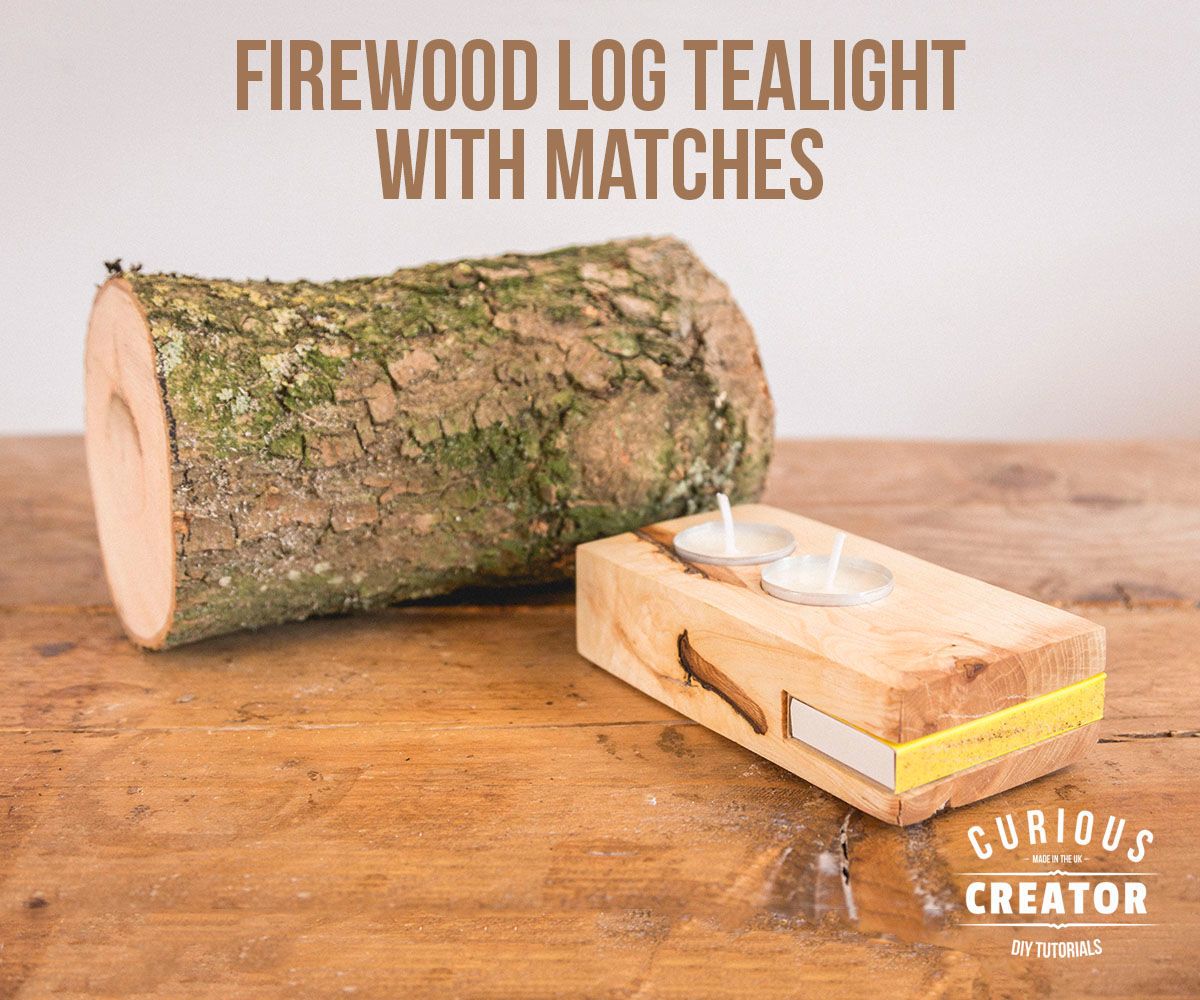Firewood Log Tea Light With Matchbox : 9 Steps (with Pictures ...