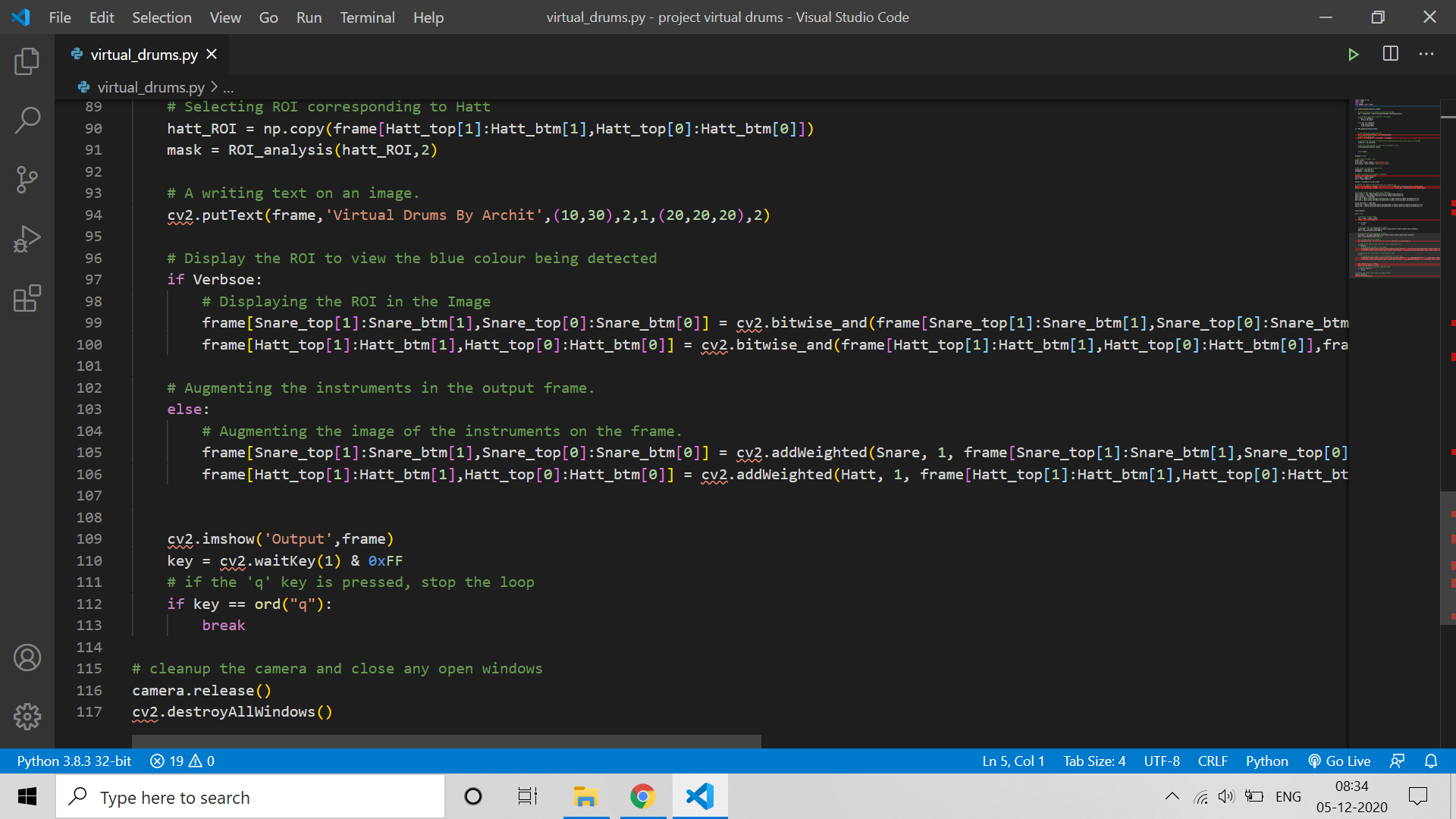 Virtual Drums Using Python - Instructables